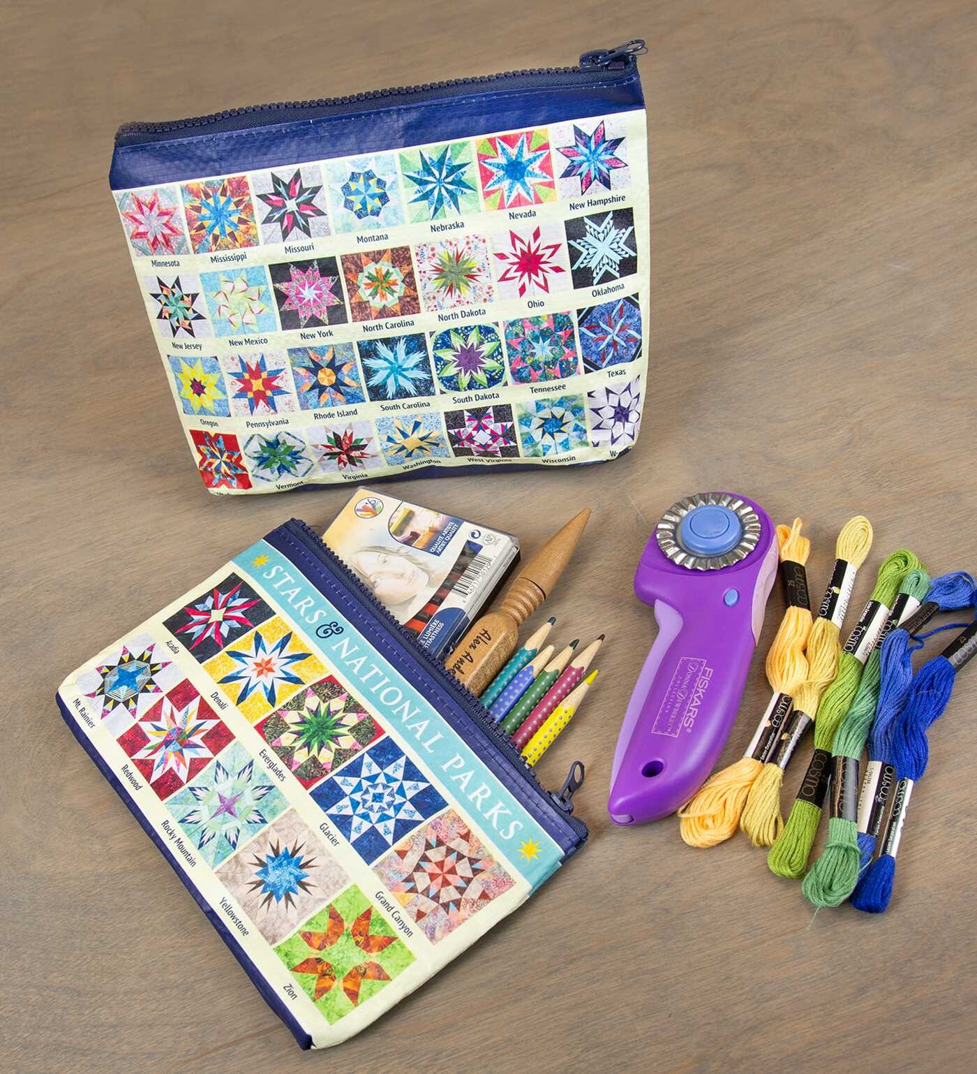 Carol Doak's Fabulous Stars & States Eco Pouch Set - Book Summary ...
