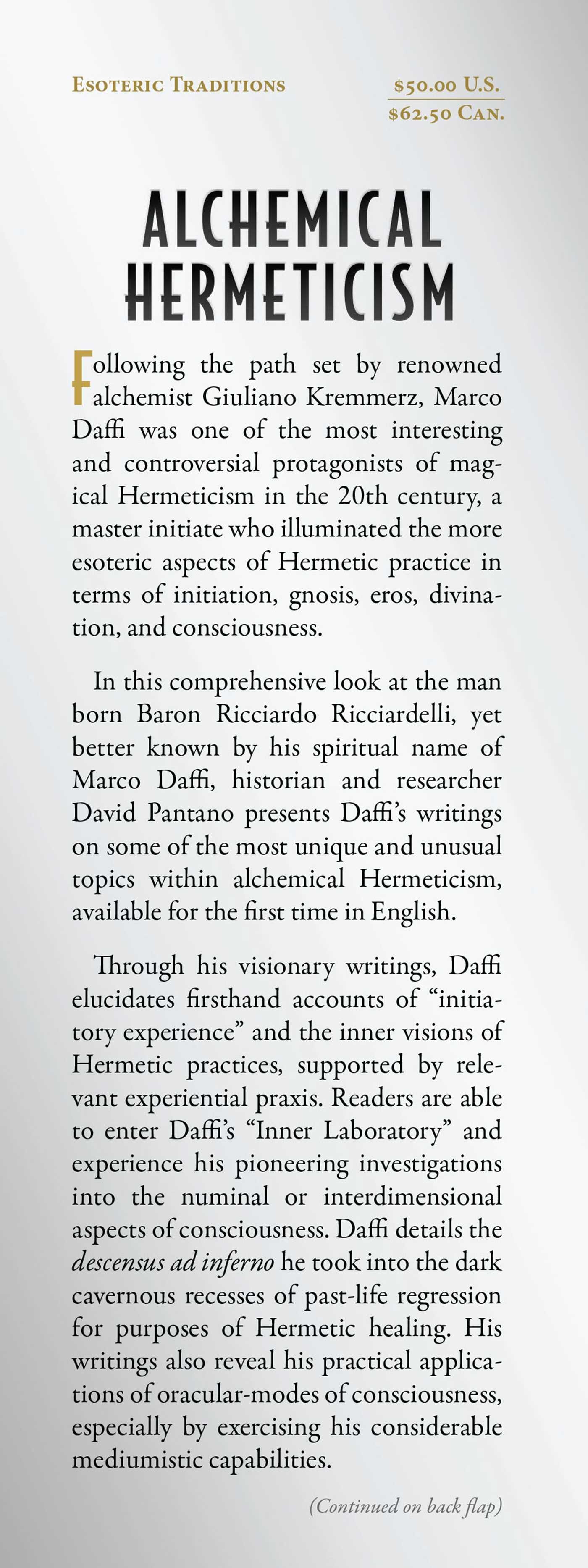 Alchemical Hermeticism | Book by David Pantano, Valerio Tomassini ...