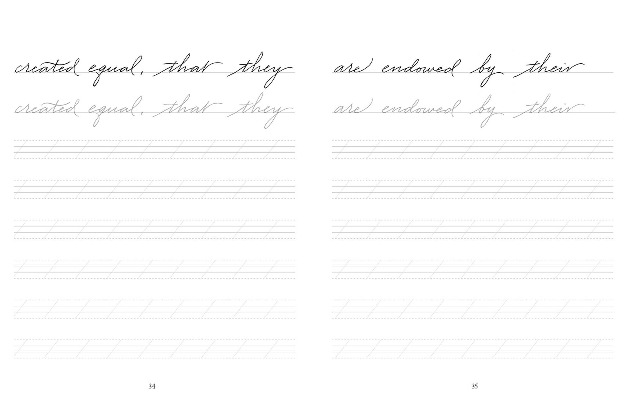 Cursive Handwriting Workbook: The Declaration of Independence | Book by ...