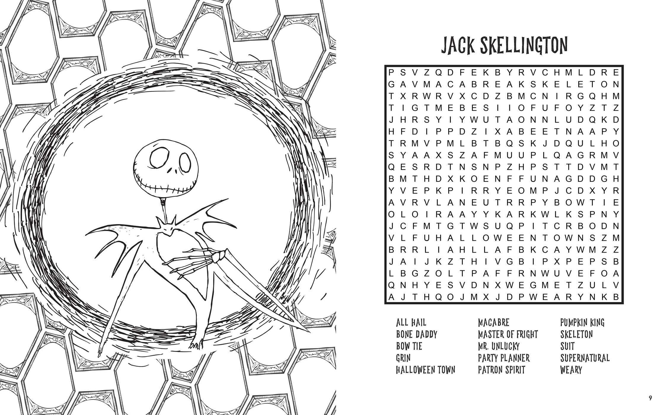 Disney Tim Burton's The Nightmare Before Christmas Word Search, Quips ...