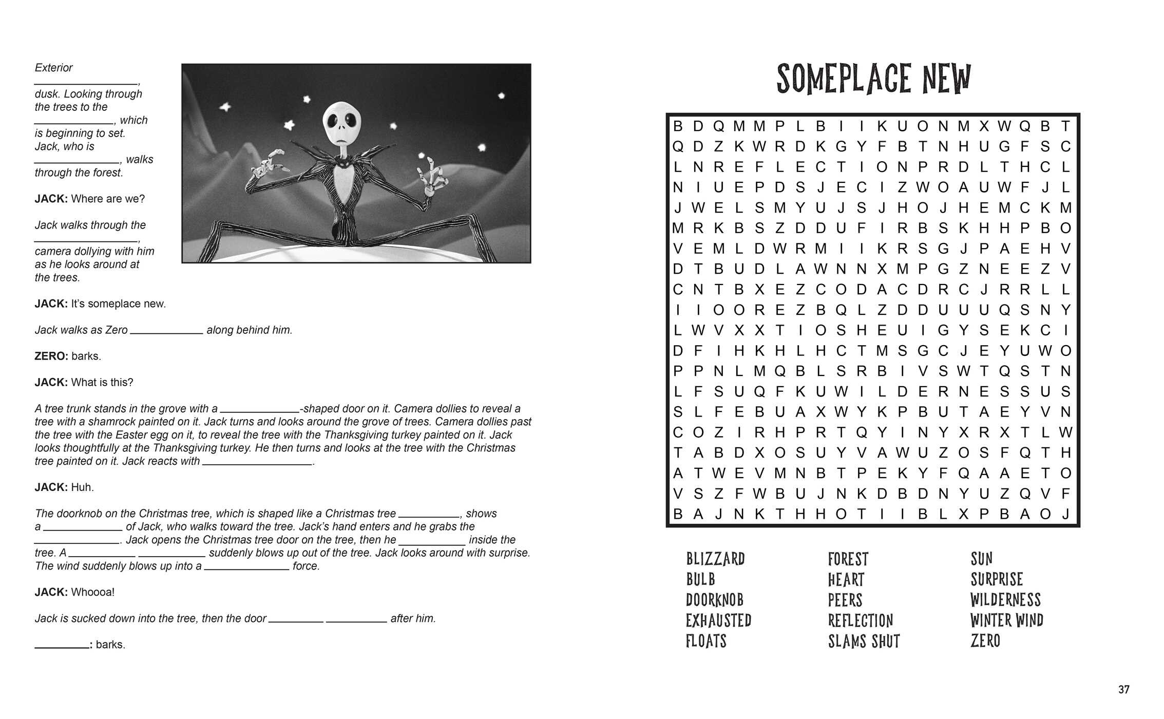 Disney Tim Burton's The Nightmare Before Christmas Word Search, Quips ...