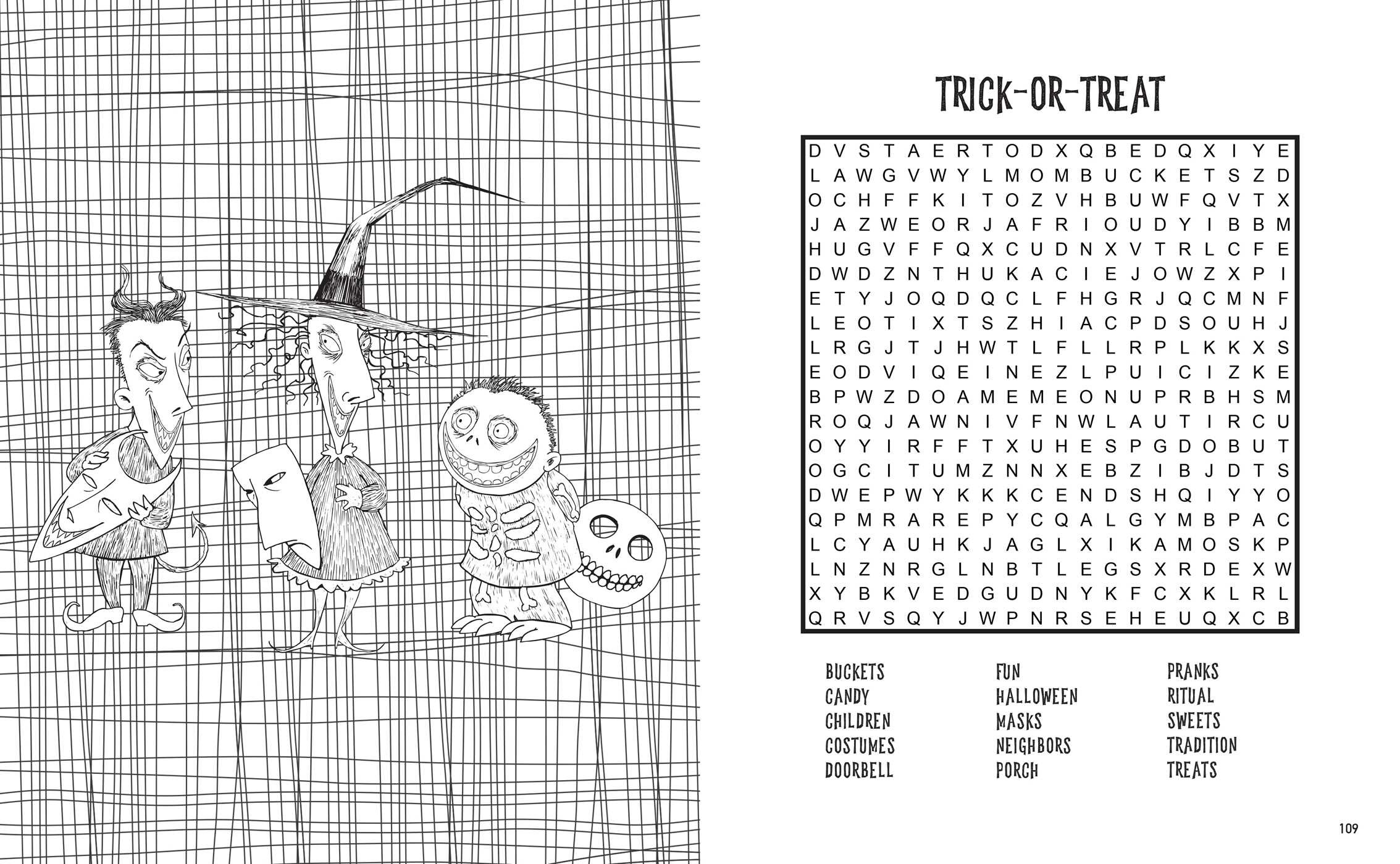 Disney Tim Burton's The Nightmare Before Christmas Word Search, Quips ...