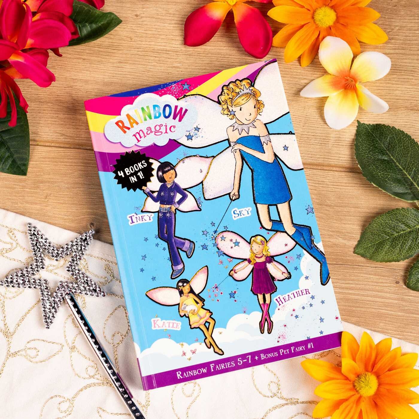 Rainbow Magic Rainbow Fairies: Books #5-7 with Special Pet Fairies Book ...