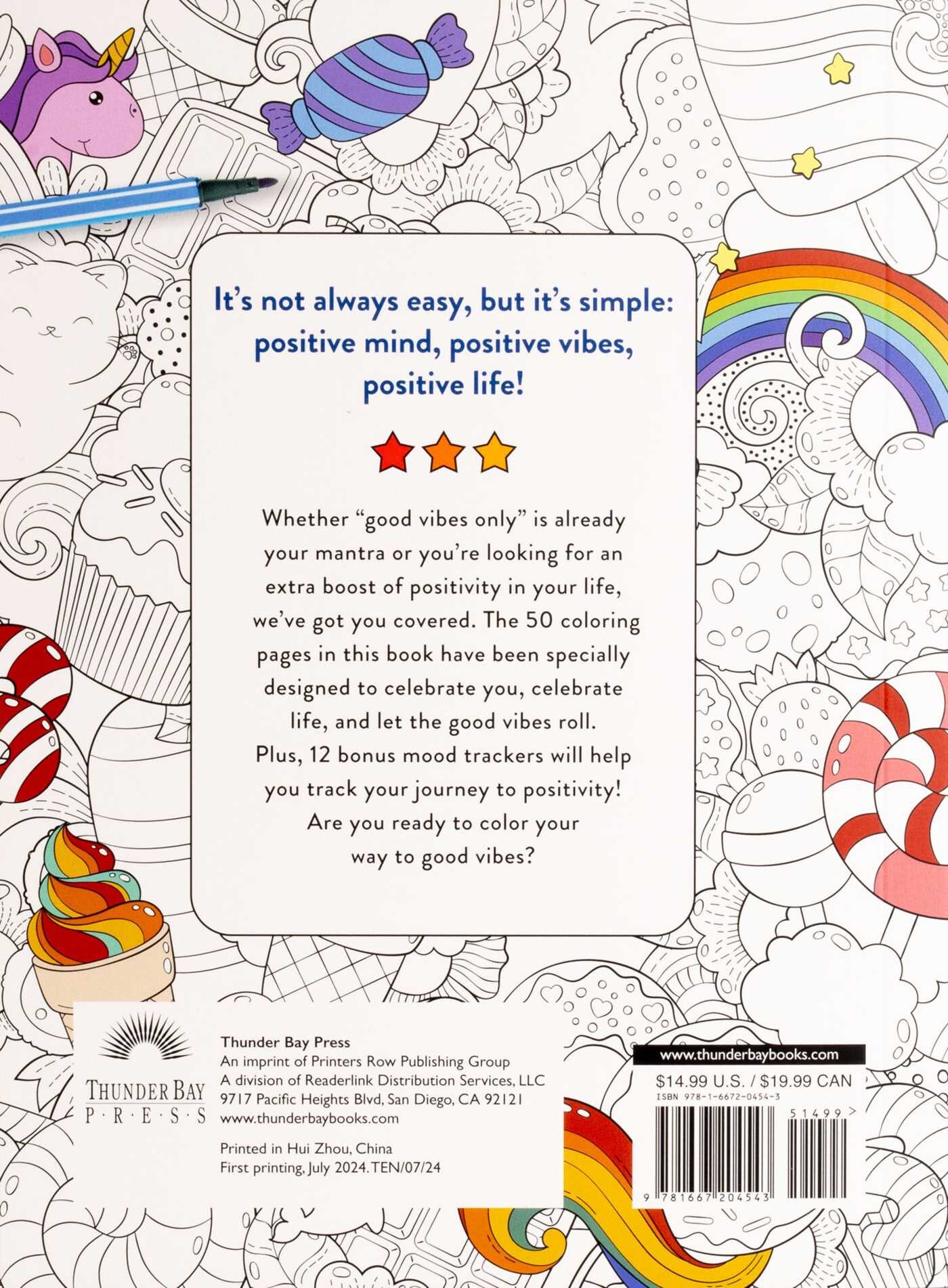 Good Vibes Coloring | Book by Editors of Thunder Bay Press | Official ...