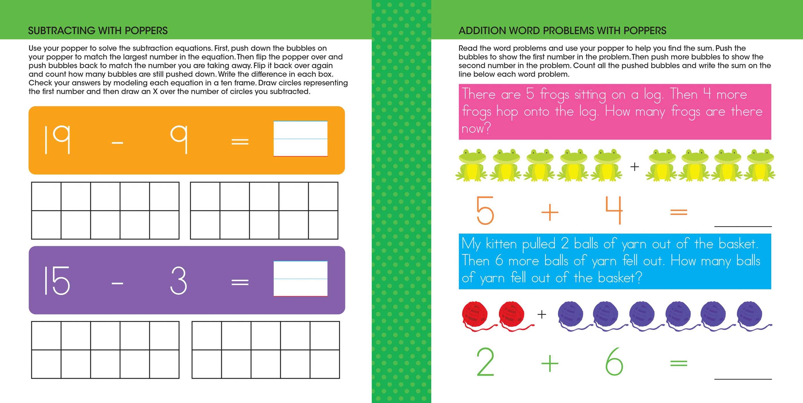 Ready to Learn: First Grade Math Write & Wipe Workbook with Popper ...