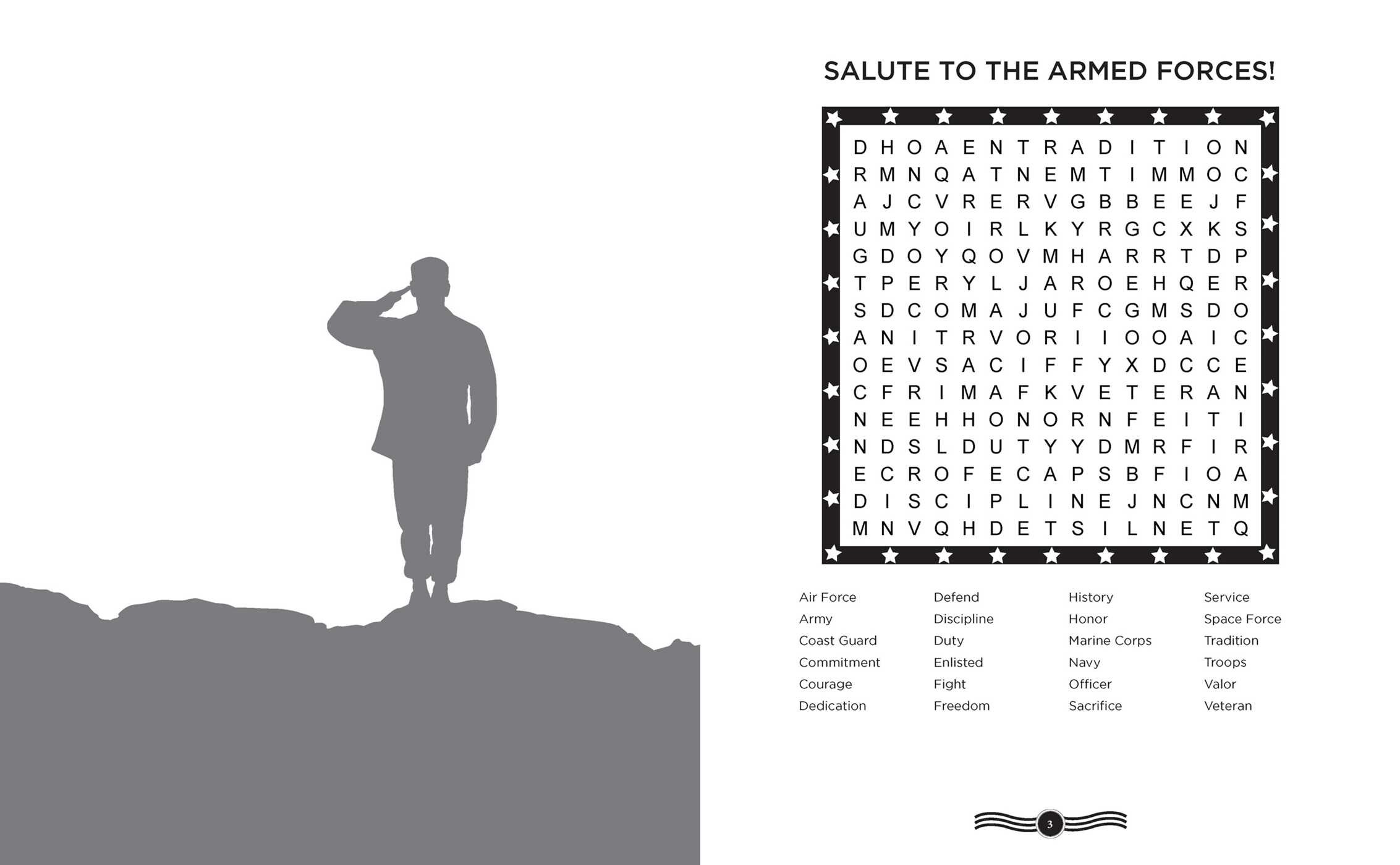 Salute to the Armed Forces Word Search | Book by Editors of Thunder Bay ...