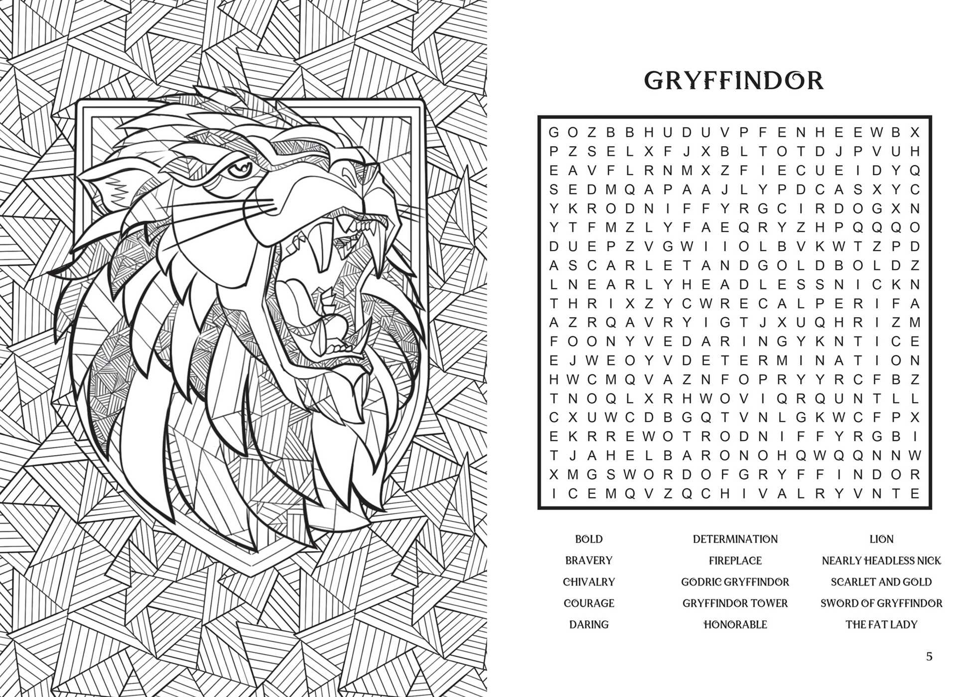 Harry Potter Word Search and Coloring Book | Book by Editors of Thunder ...