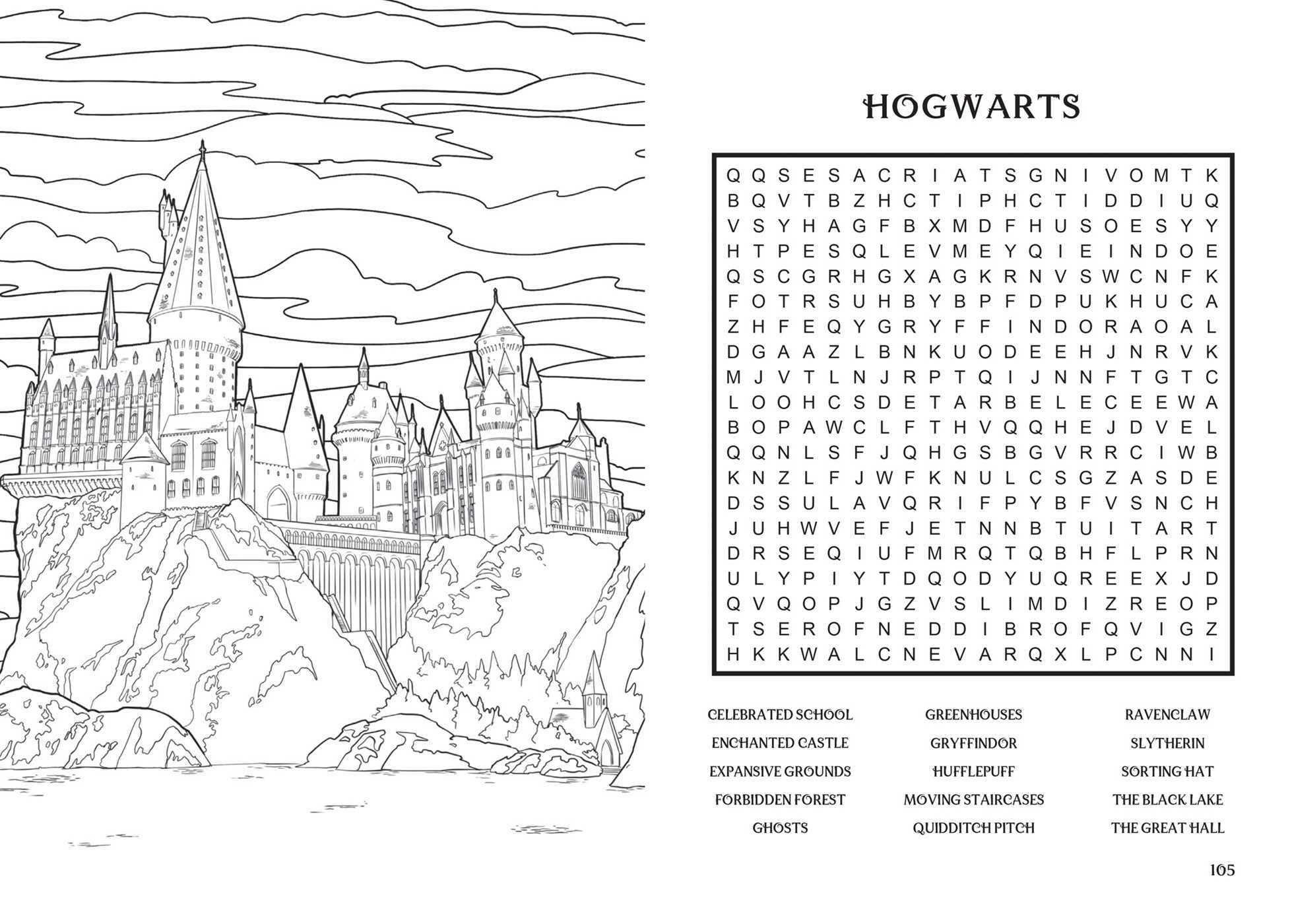 Harry Potter Word Search and Coloring Book | Book by Editors of Thunder ...