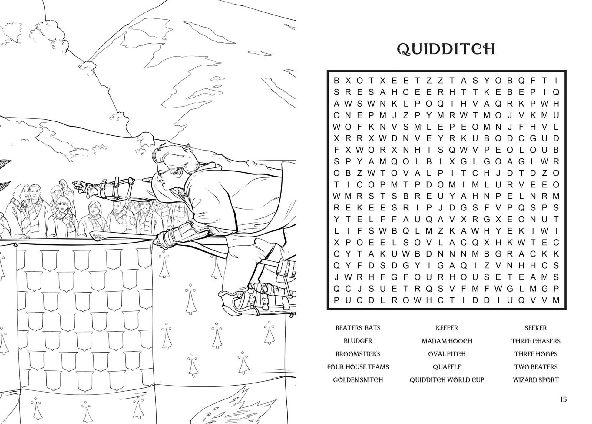 Harry Potter Word Search and Coloring Book | Book by Editors of Thunder ...