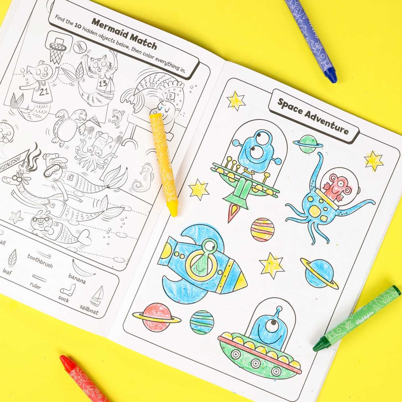 Highlights Hidden Pictures Coloring with Crayons | Book by Delaney ...