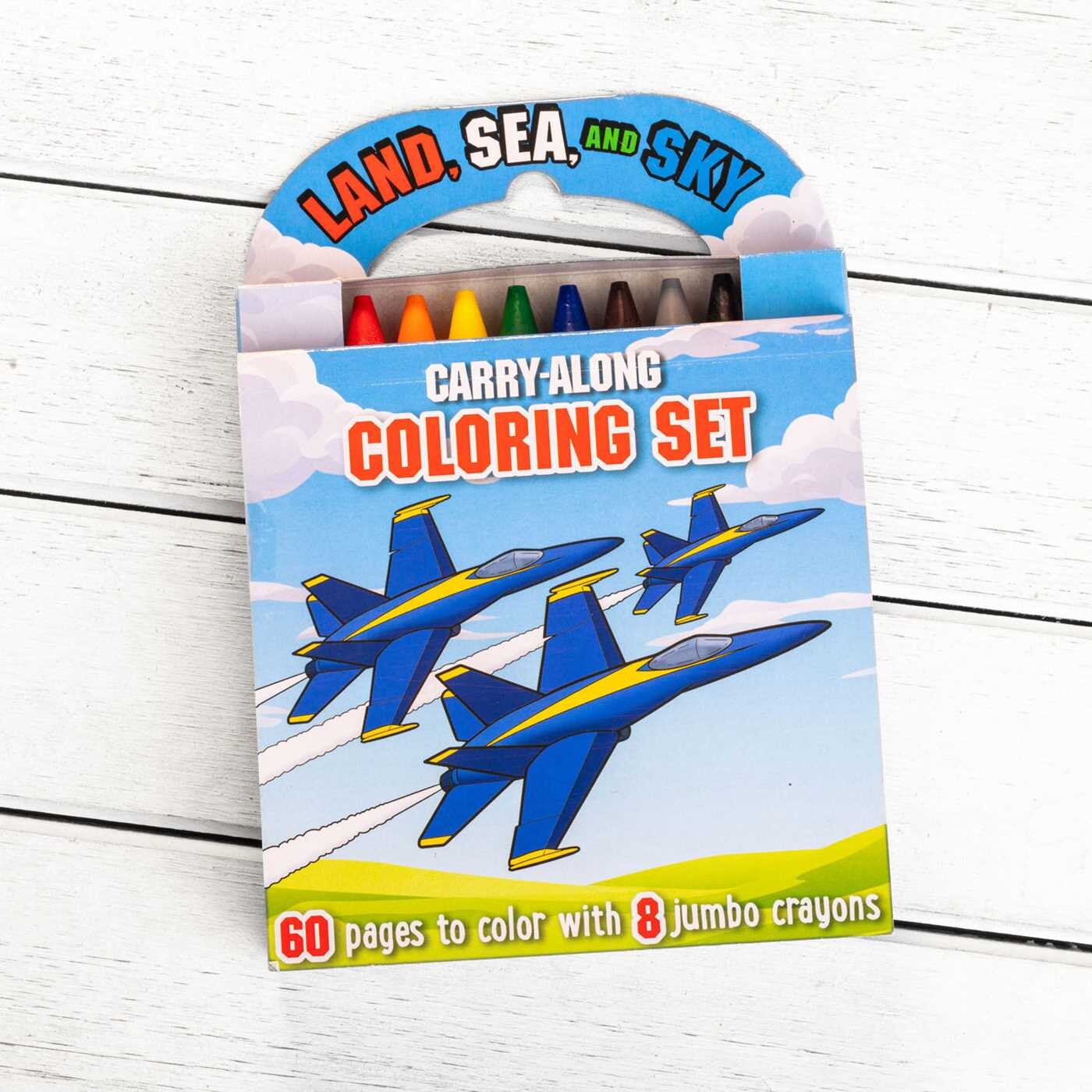 Land, Sea, and Sky: Carry-Along Coloring Set | Book by Grace Baranowski ...