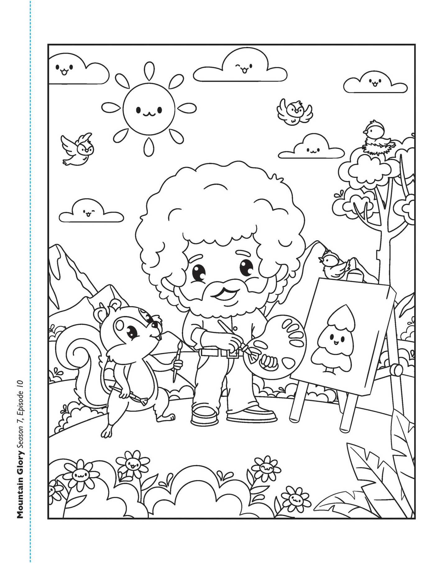 Bob Ross Kawaii Coloring | Book by Editors of Thunder Bay Press ...