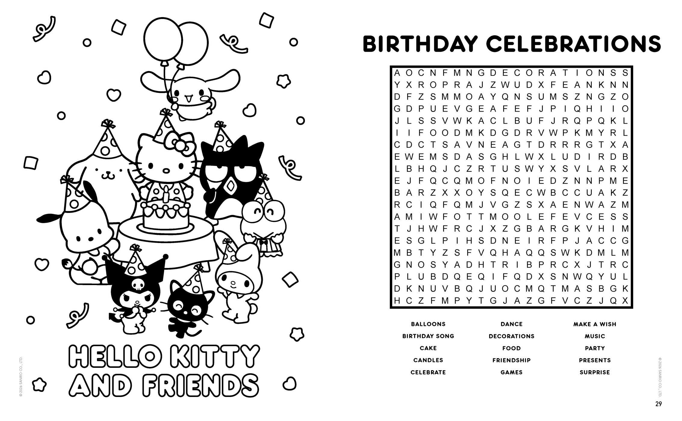 Hello Kitty and Friends Word Search, Quips, Quotes and Coloring Book ...