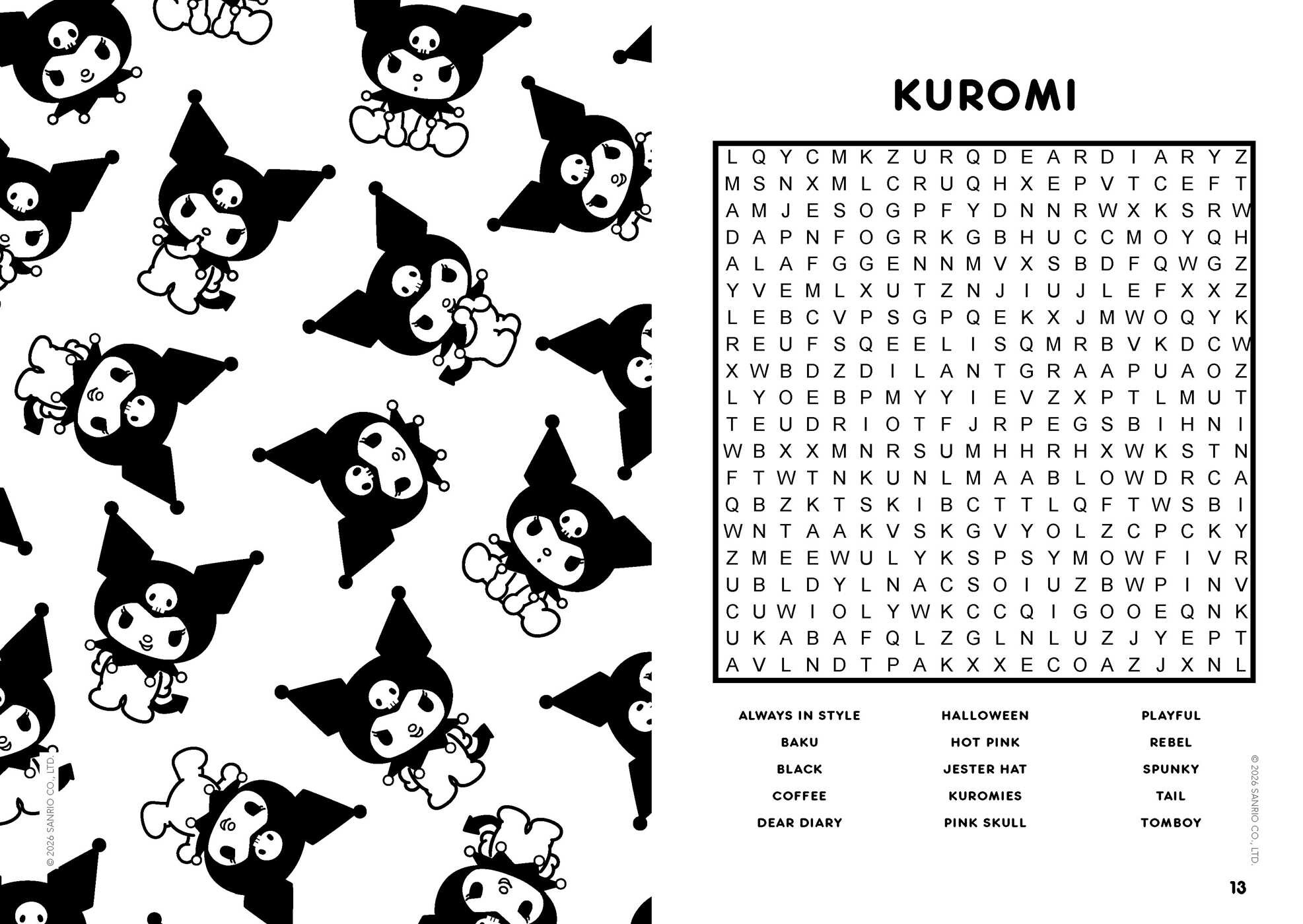 Hello Kitty and Friends Word Search and Coloring Book | Book by Editors ...