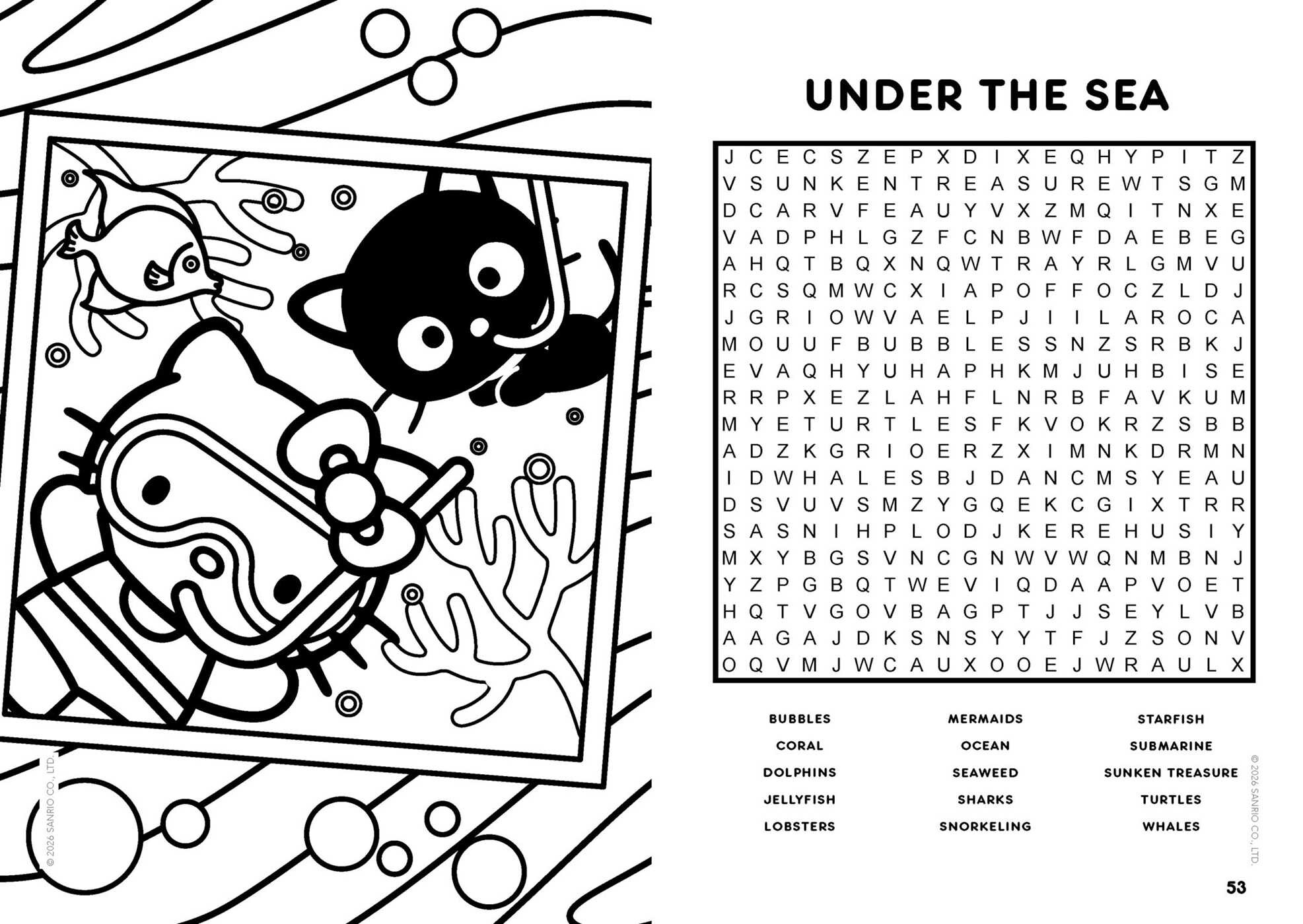Hello Kitty and Friends Word Search and Coloring Book | Book by Editors ...