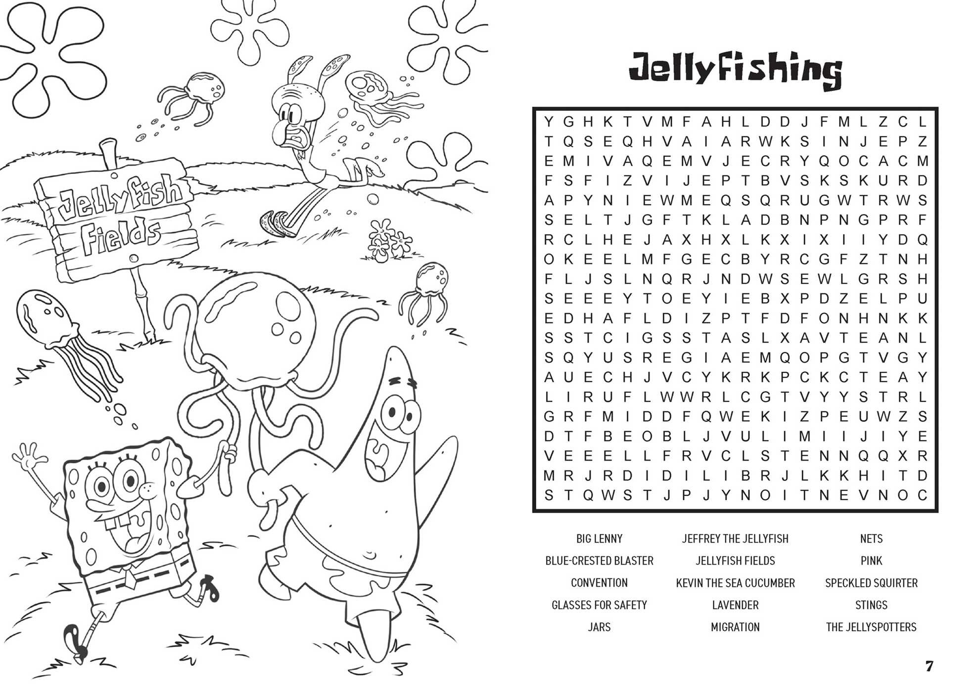 SpongeBob SquarePants Word Search and Coloring Book | Book by Editors ...