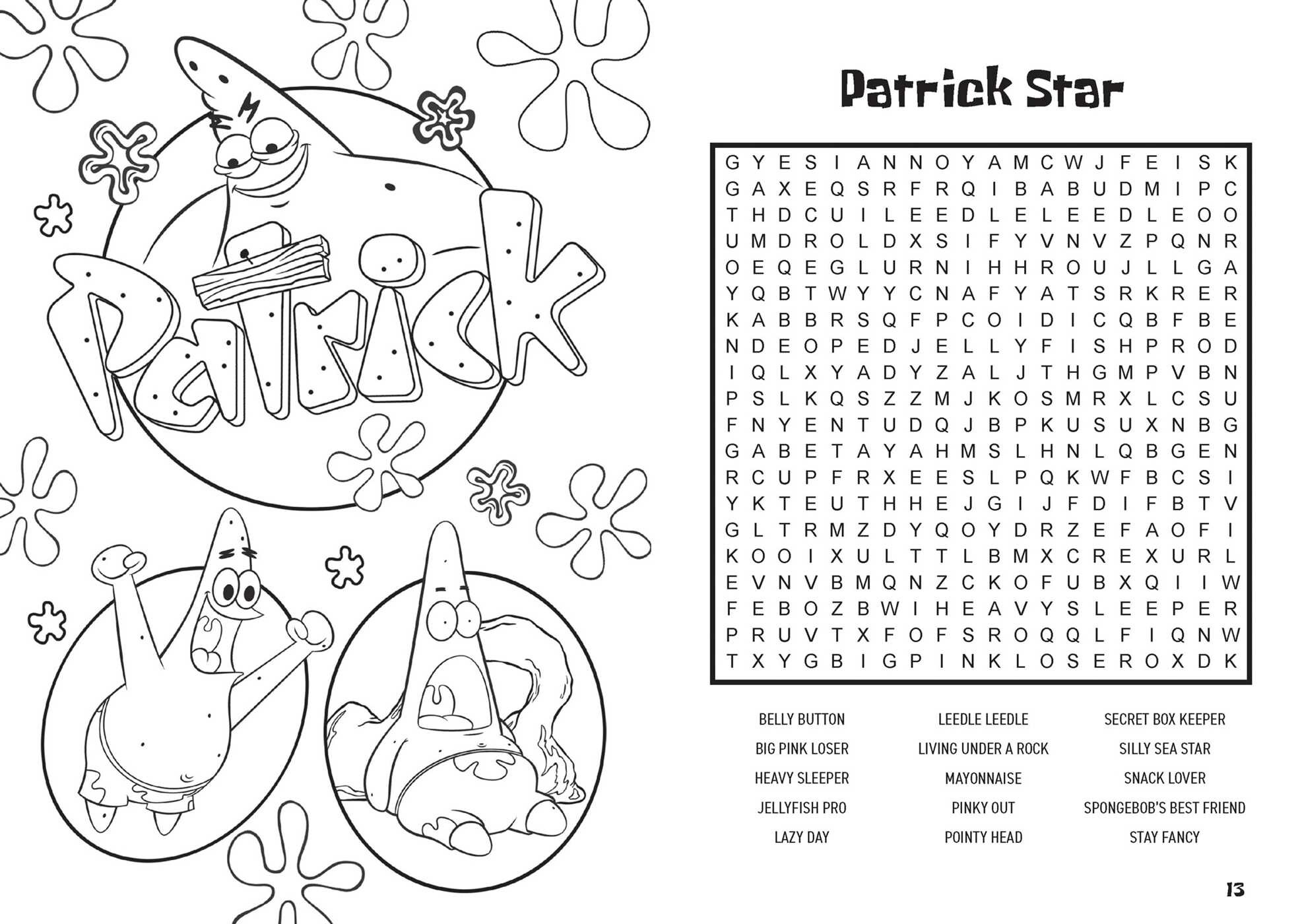 SpongeBob SquarePants Word Search and Coloring Book | Book by Editors ...