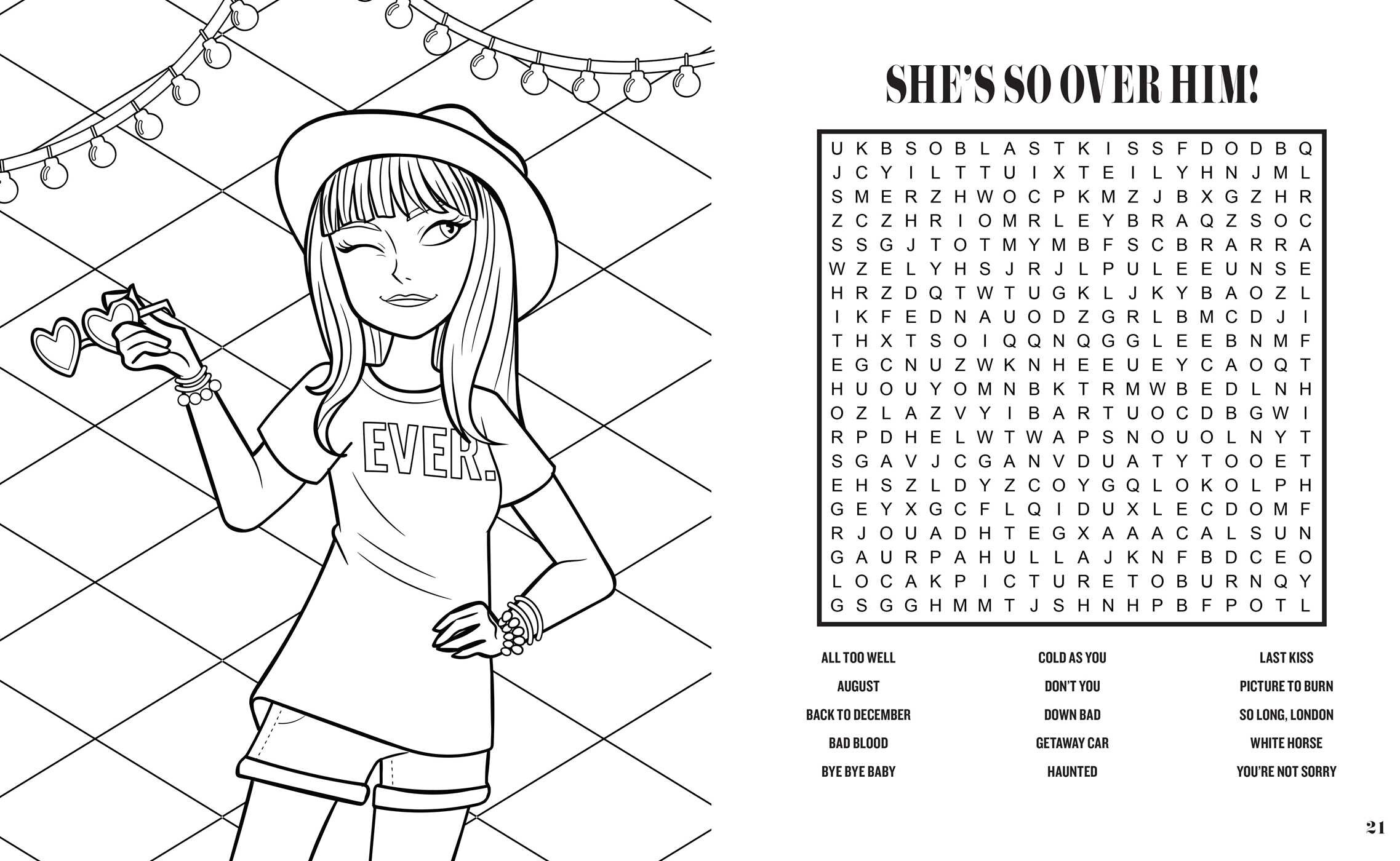 Taylor Swift Word Search and Coloring | Book by Editors of Thunder Bay ...