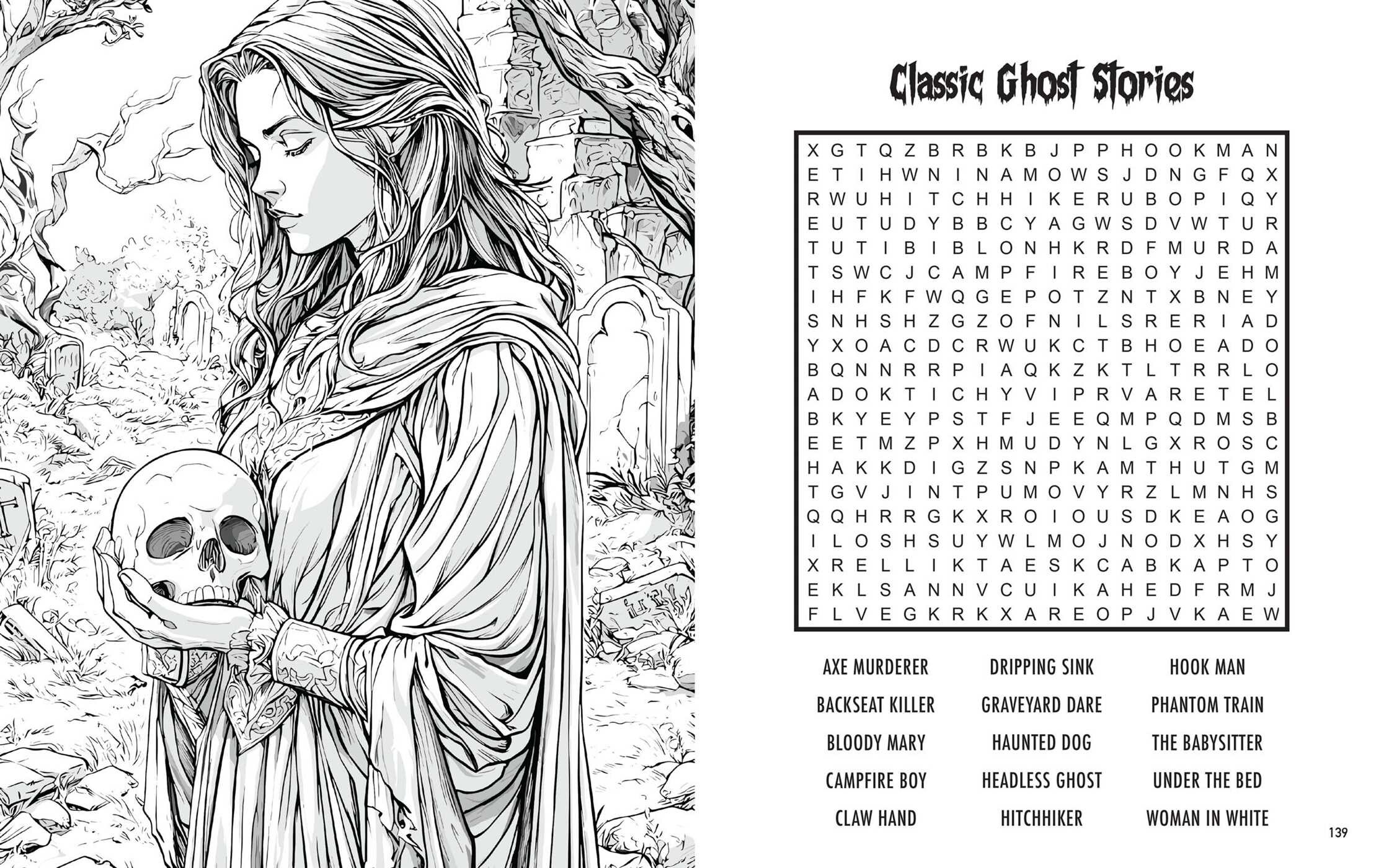 Horror Word Search and Coloring | Book by Editors of Thunder Bay Press ...