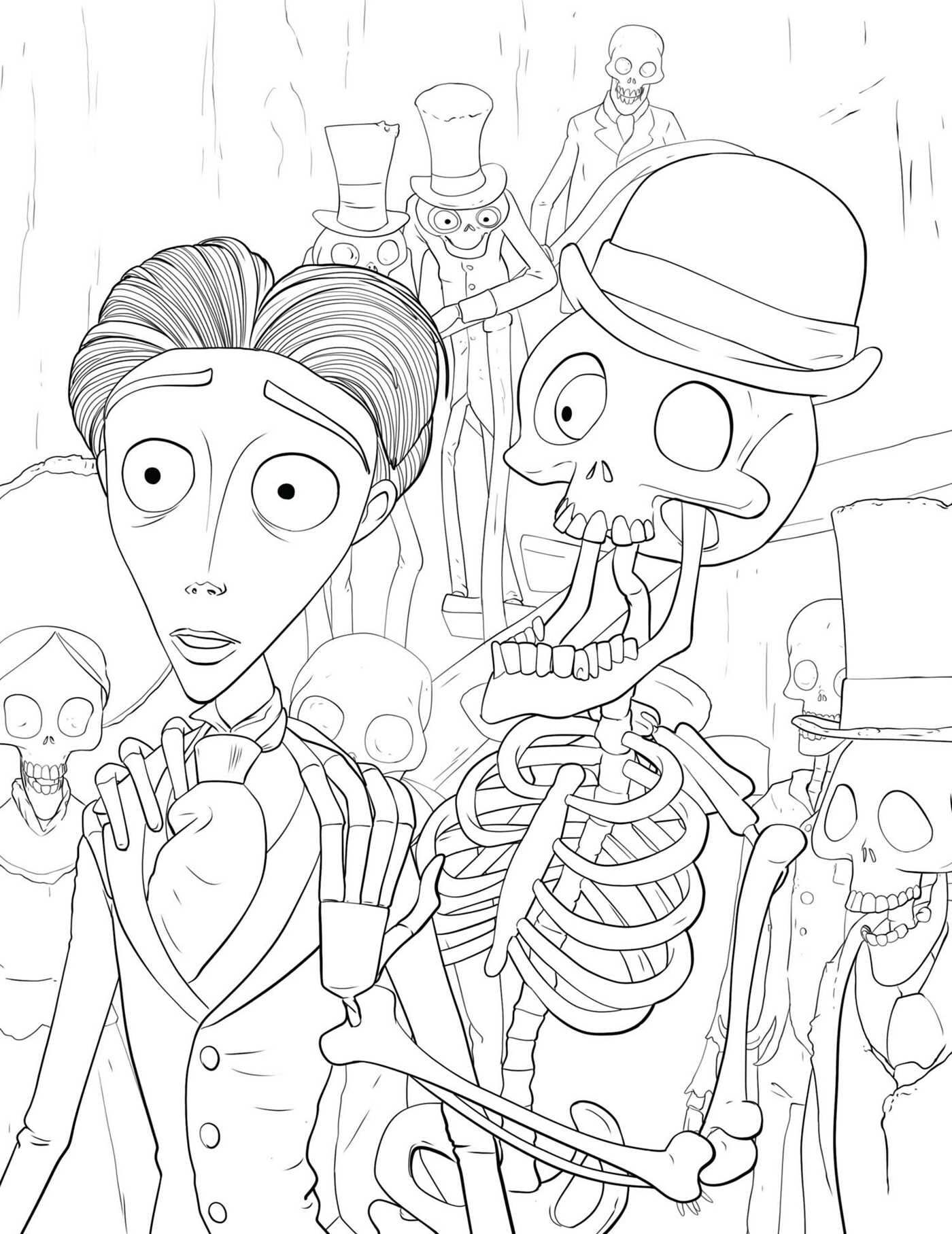 Tim Burton's Corpse Bride Glow-in-the-Dark Coloring Book | Book by ...