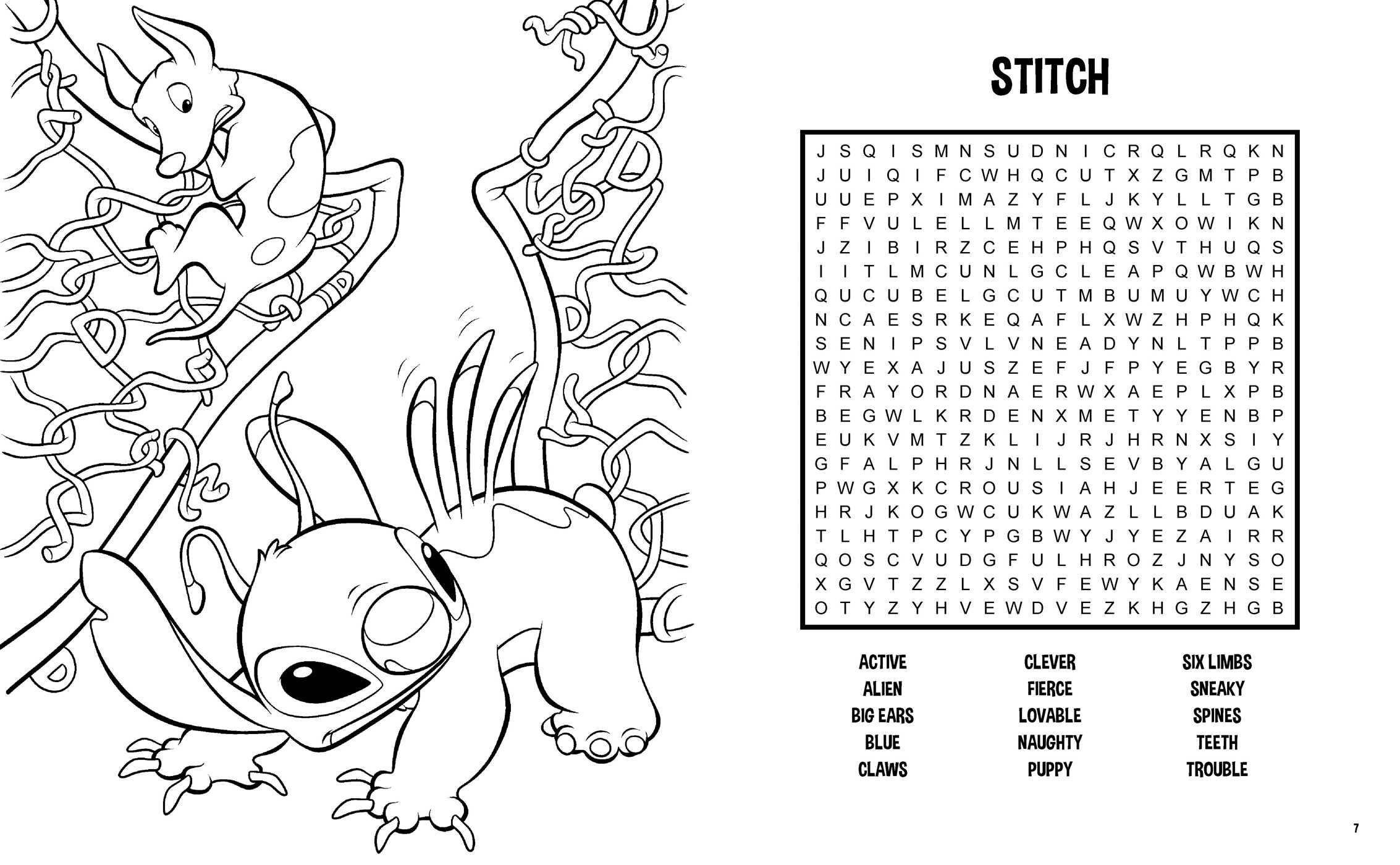 Disney Stitch Word Search, Quips, Quotes and Coloring Book | Book by ...