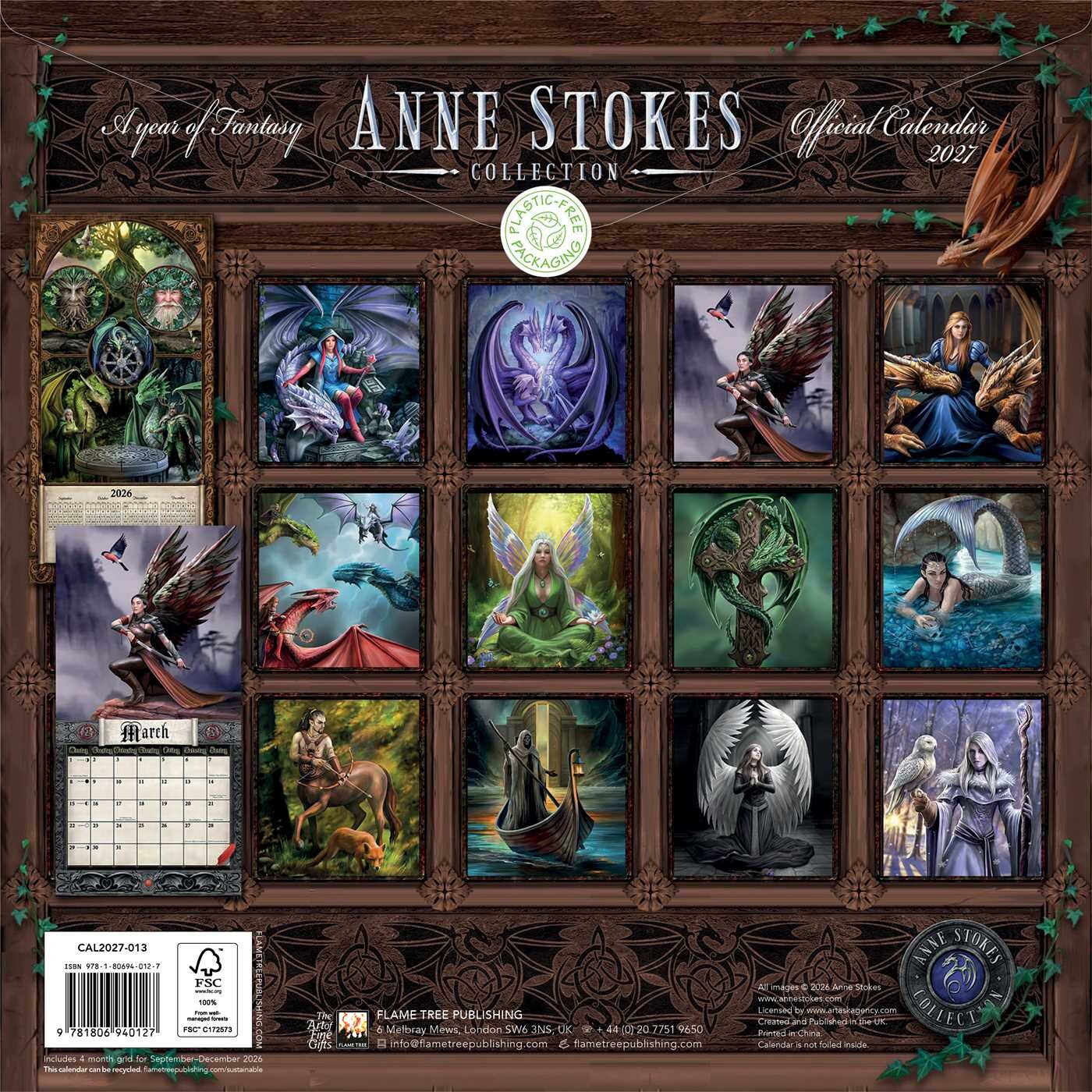 Anne Stokes Wall Calendar 2027 (Art Calendar) - Book Summary & Video ...
