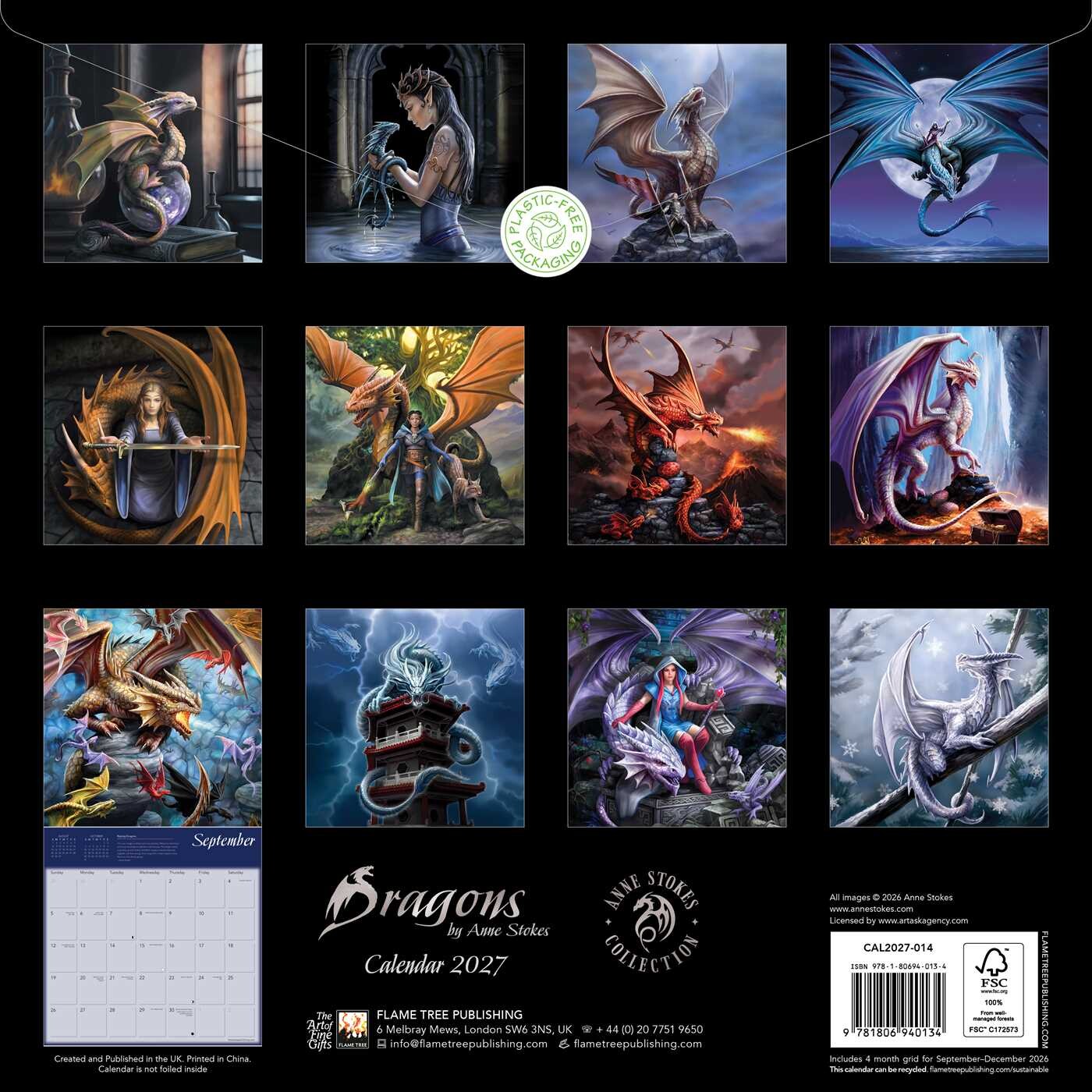Dragons by Anne Stokes Wall Calendar 2027 (Art Calendar) - Book Summary ...