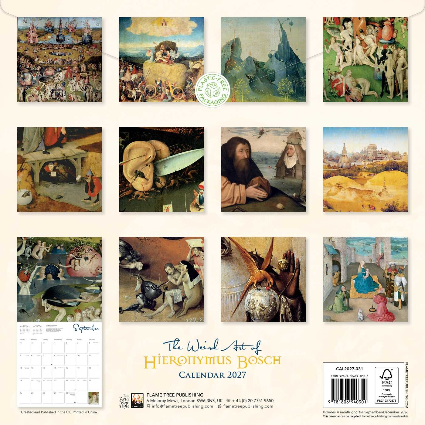 The Weird Art of Hieronymus Bosch Wall Calendar 2027 (Art Calendar ...