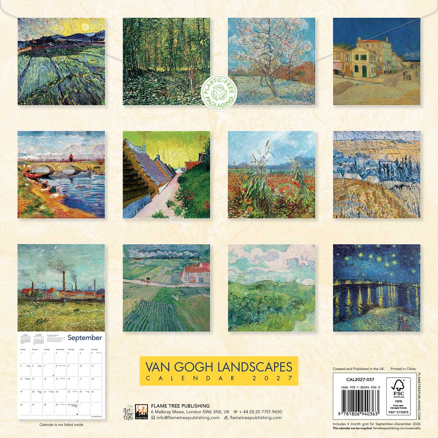 Vincent van Gogh Landscapes Wall Calendar 2027 (Art Calendar) - Book ...