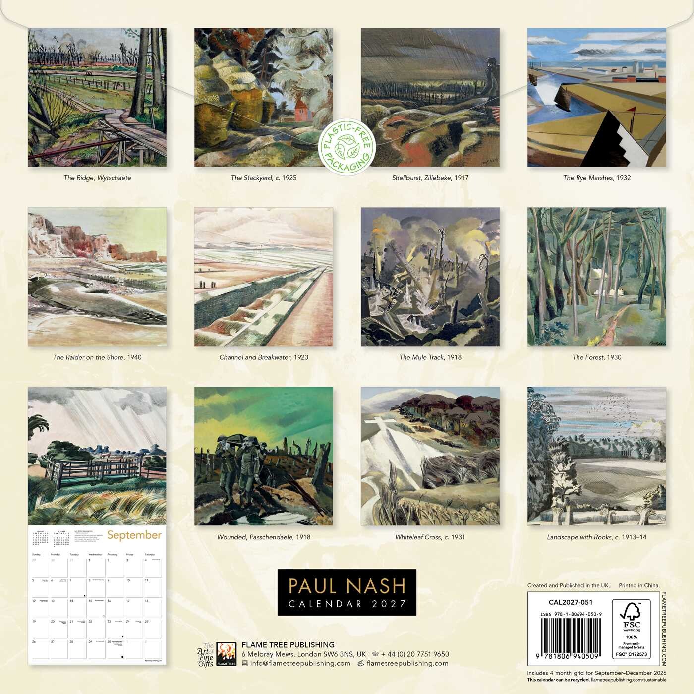 Paul Nash Wall Calendar 2027 (Art Calendar) - Book Summary & Video ...