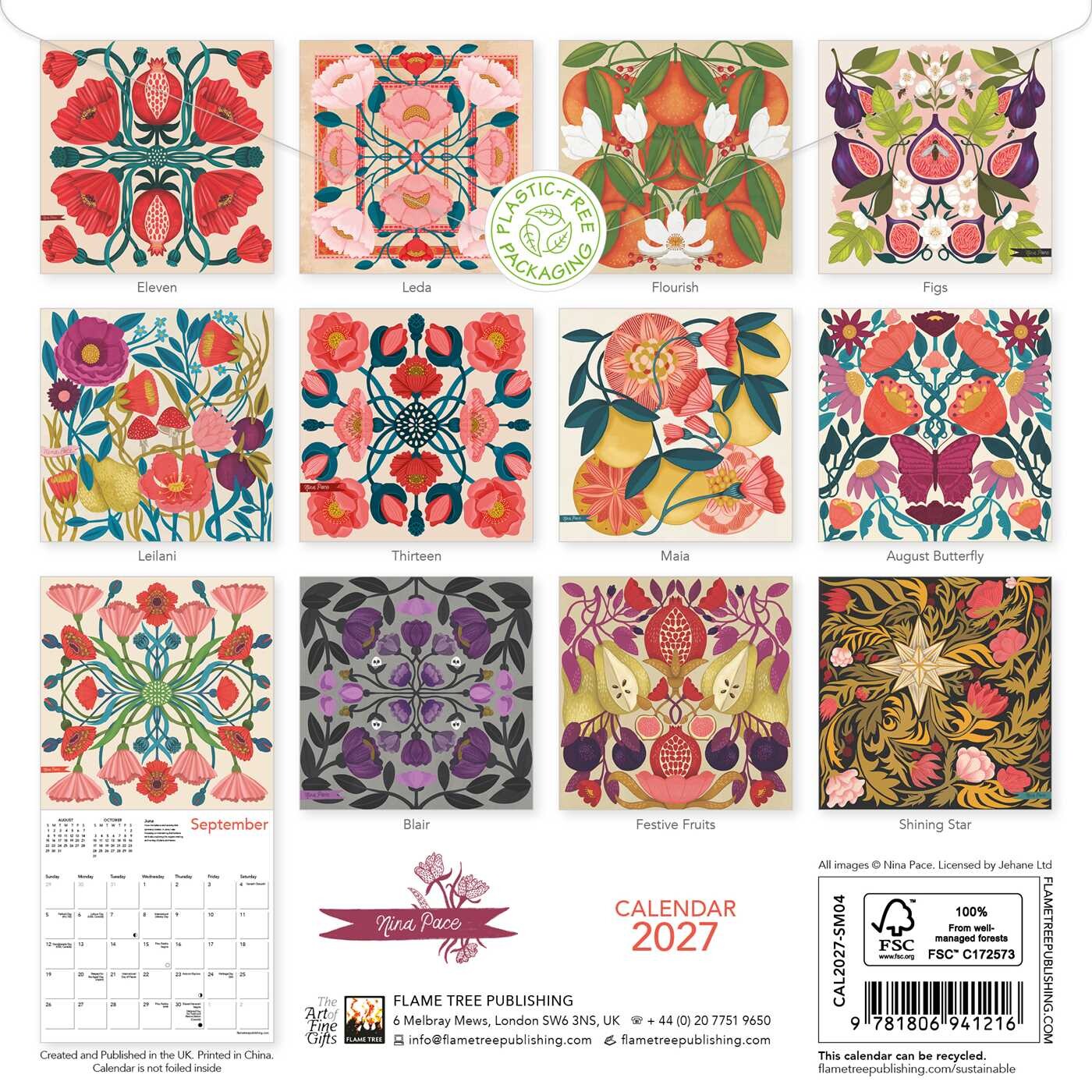 Nina Pace Mini Wall calendar 2027 (Art Calendar) - Book Summary & Video ...