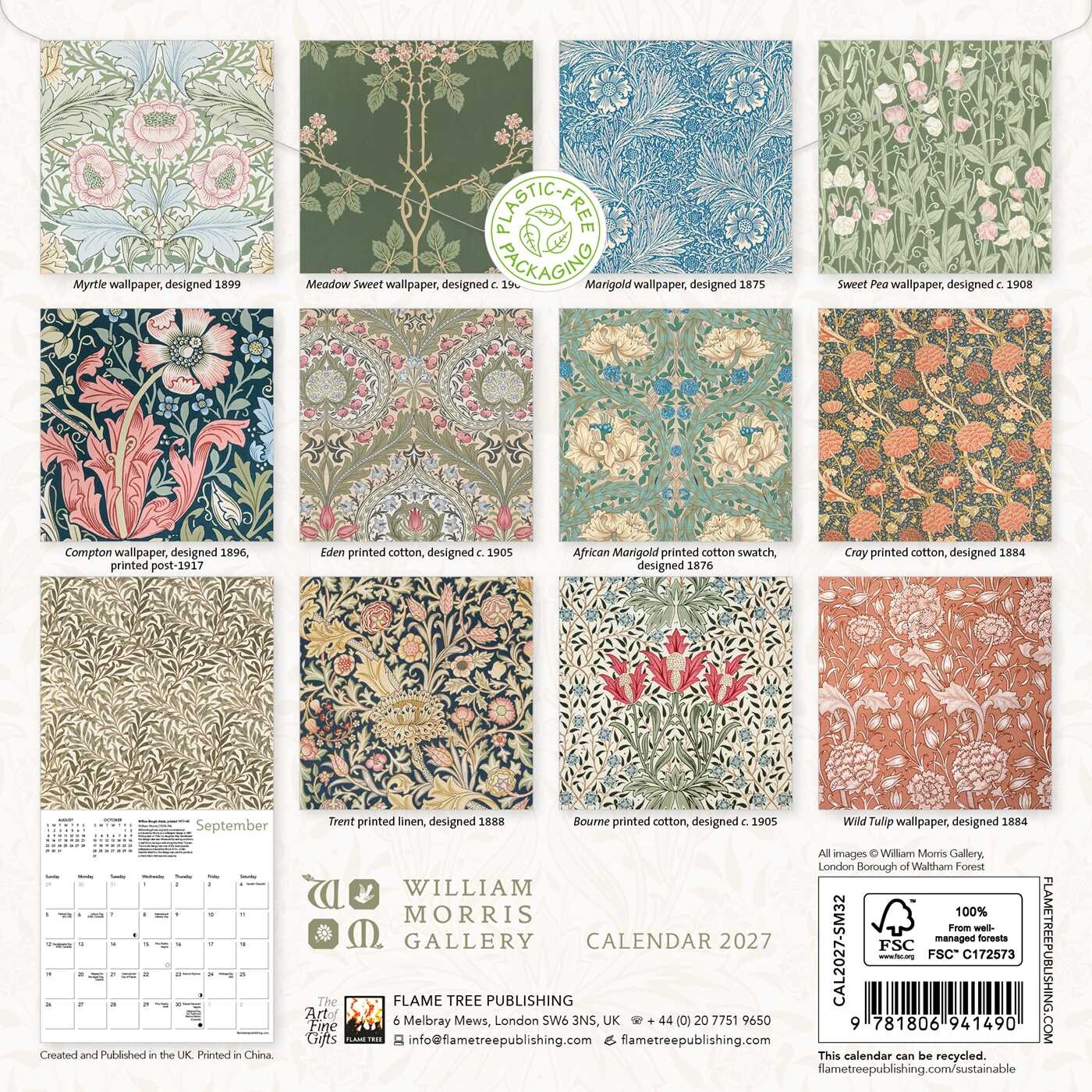 William Morris Gallery Mini Wall Calendar 2027 (Art Calendar) - Book ...