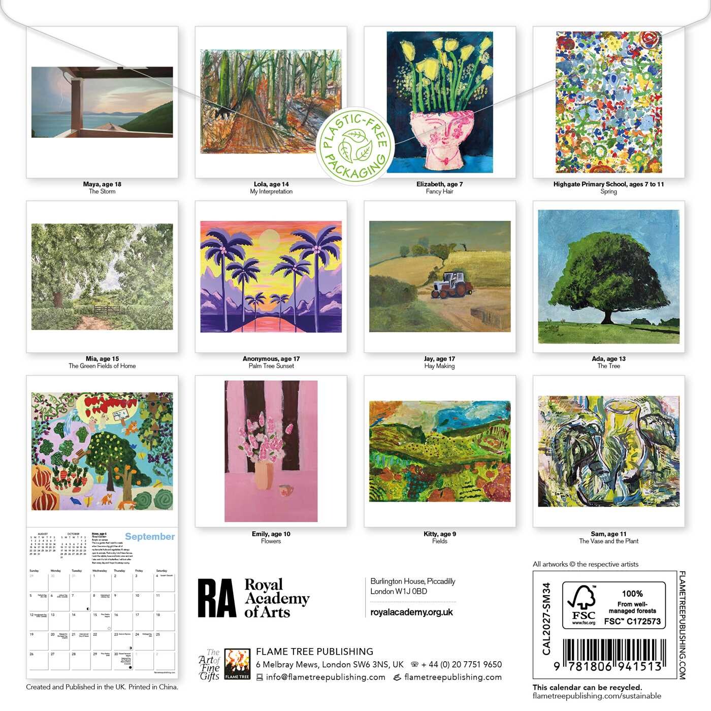 Royal Academy: Young Artists Mini Wall Calendar 2027 (Art Calendar ...