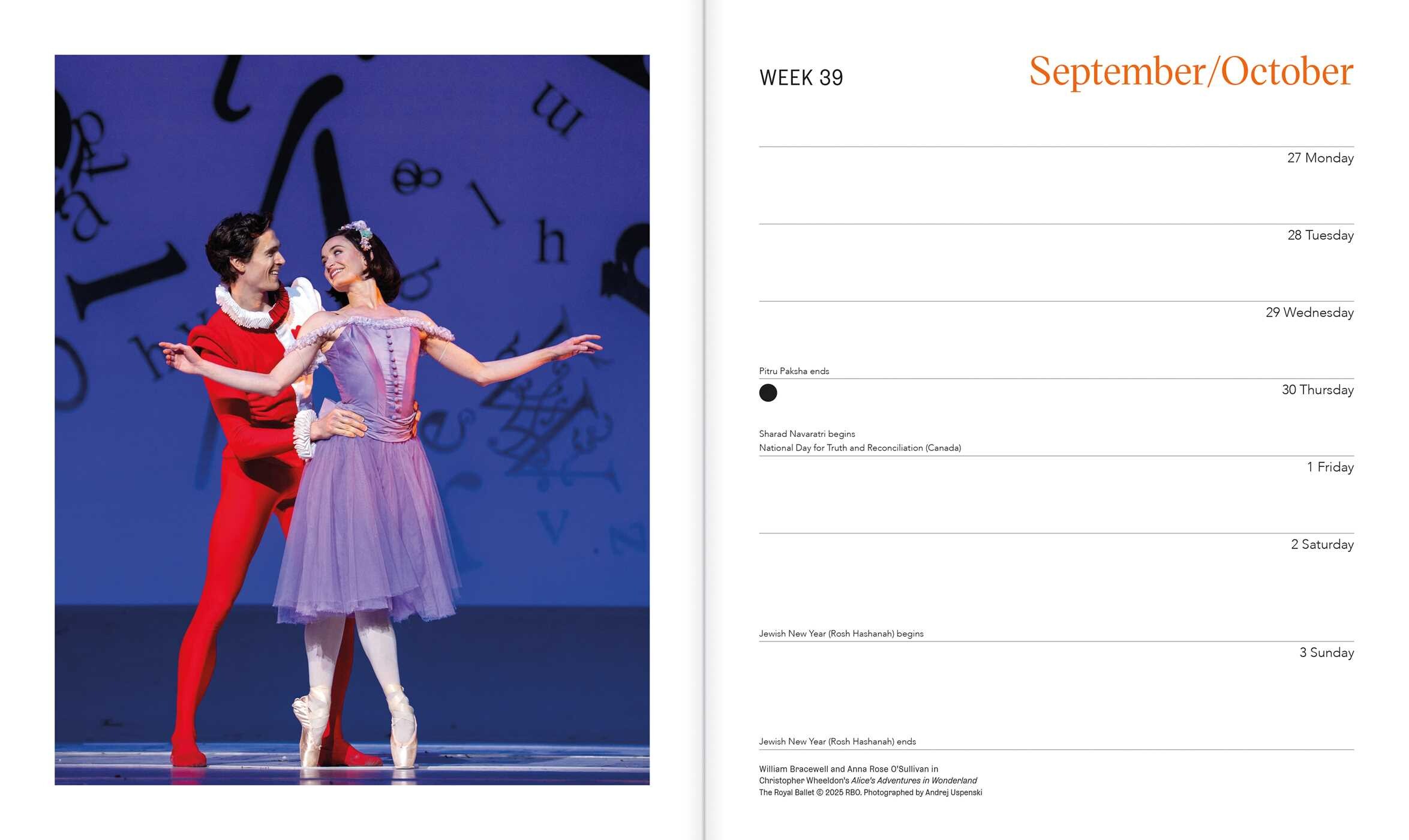 Royal Ballet 2027 Desk Diary Planner – Week to View, Illustrated ...