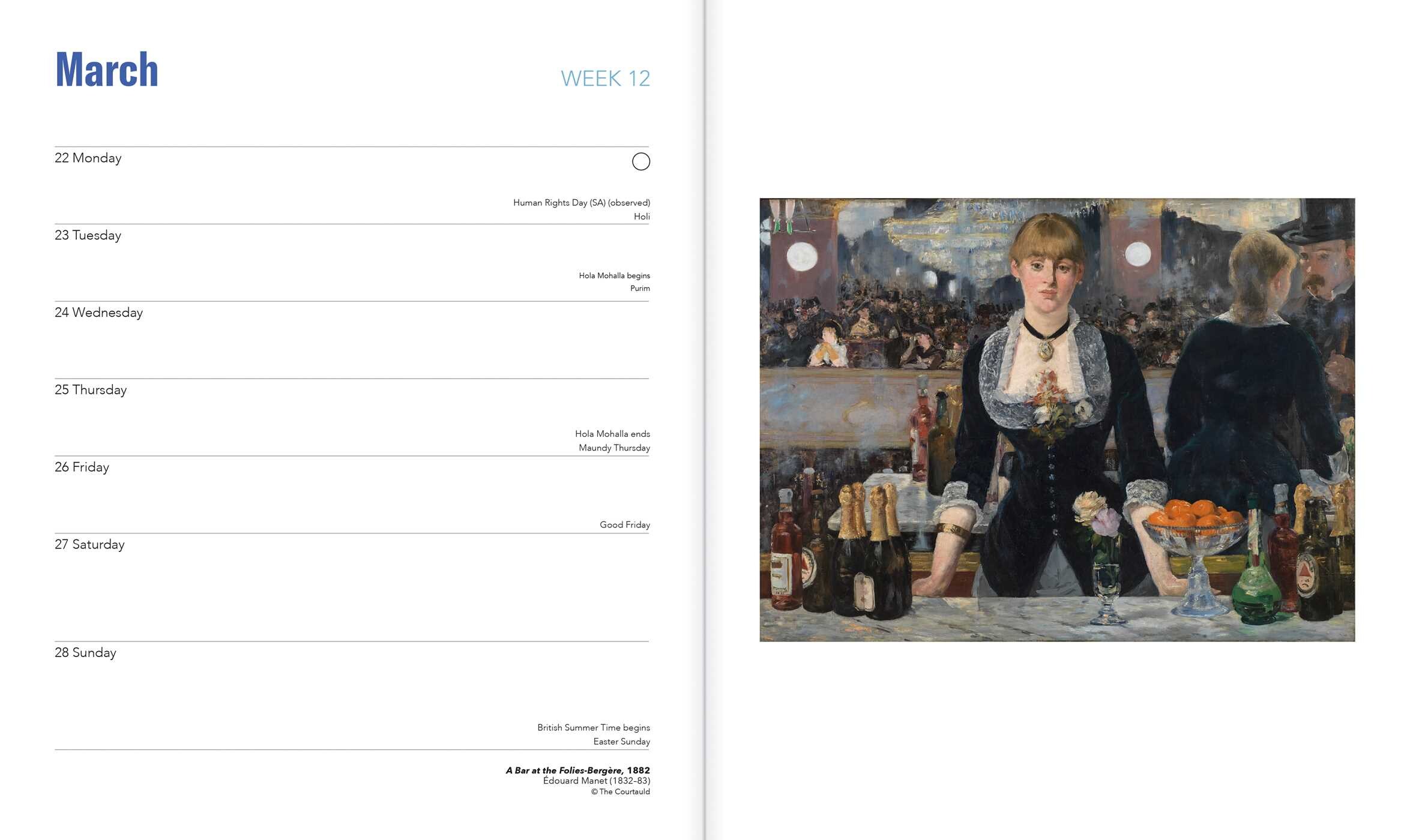 Courtauld 2027 Desk Diary Planner - Week to View, Illustrated ...