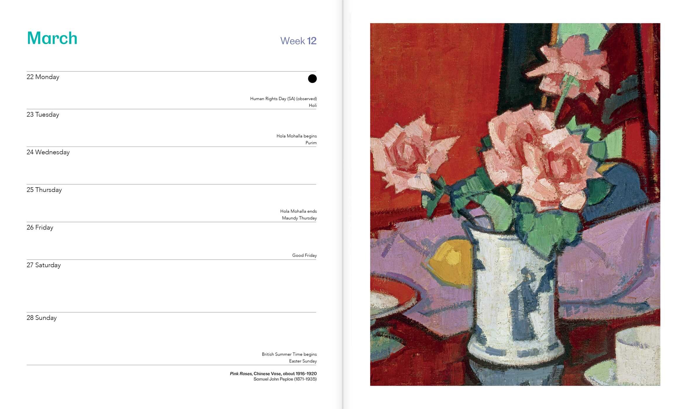 National Galleries of Scotland 2027 Desk Diary Planner - Week to View ...