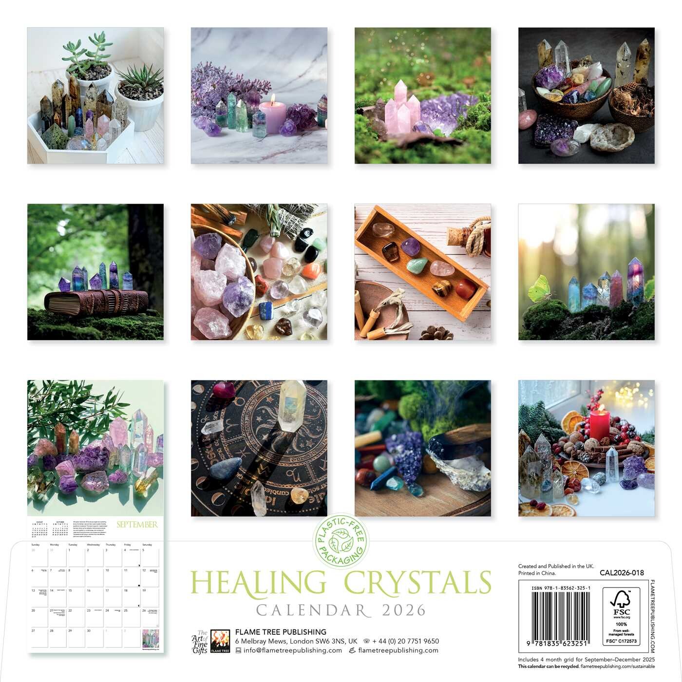 Healing Crystals Wall Calendar 2026 (Art Calendar) - Book Summary ...