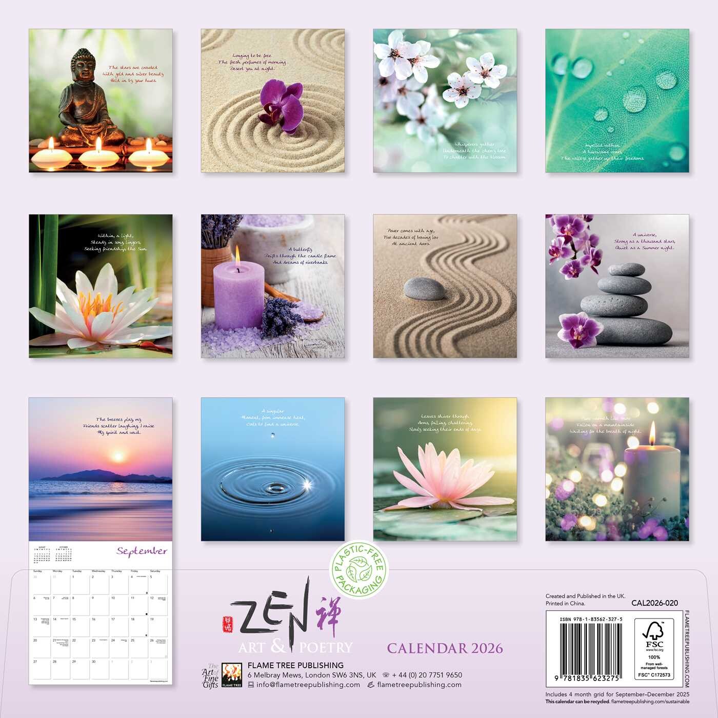 Zen Art & Poetry Wall Calendar 2026 (Art Calendar) - Book Summary ...