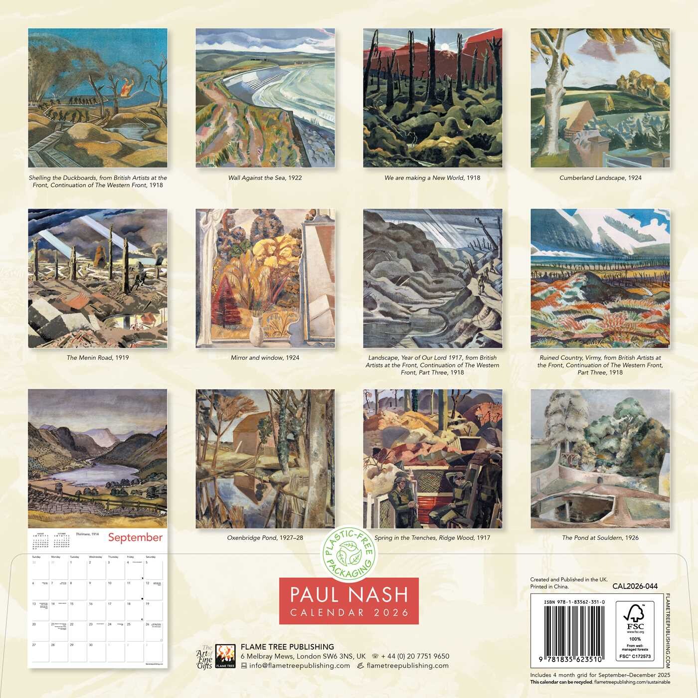 Paul Nash Wall Calendar 2026 (Art Calendar) - Book Summary & Video | Official Publisher Page ...
