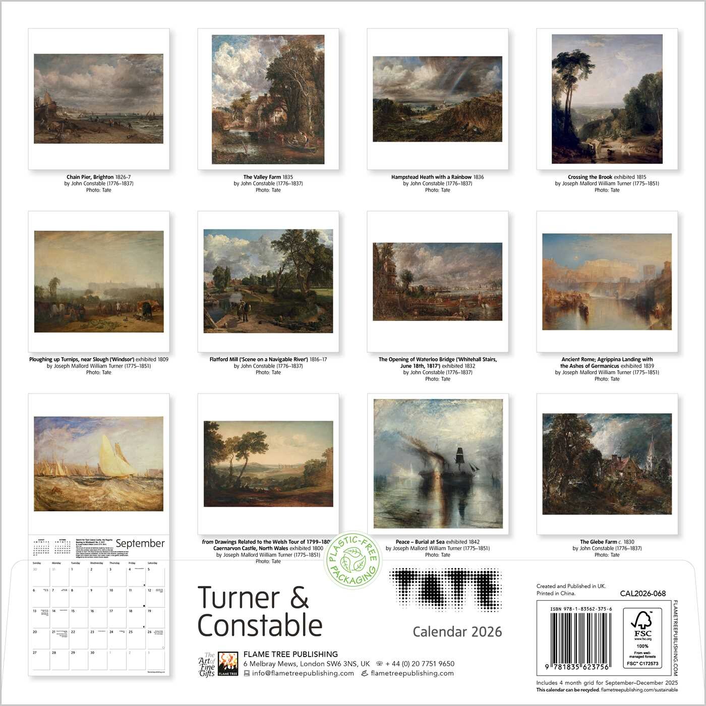 Tate: Turner & Constable Wall Calendar 2026 (Art Calendar) - Book Summary & Video | Official ...