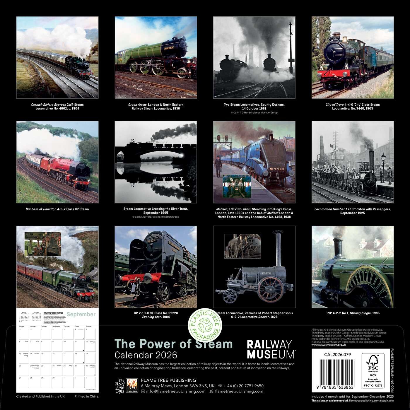 National Railway Museum: The Power of Steam Wall Calendar 2026 (Art ...