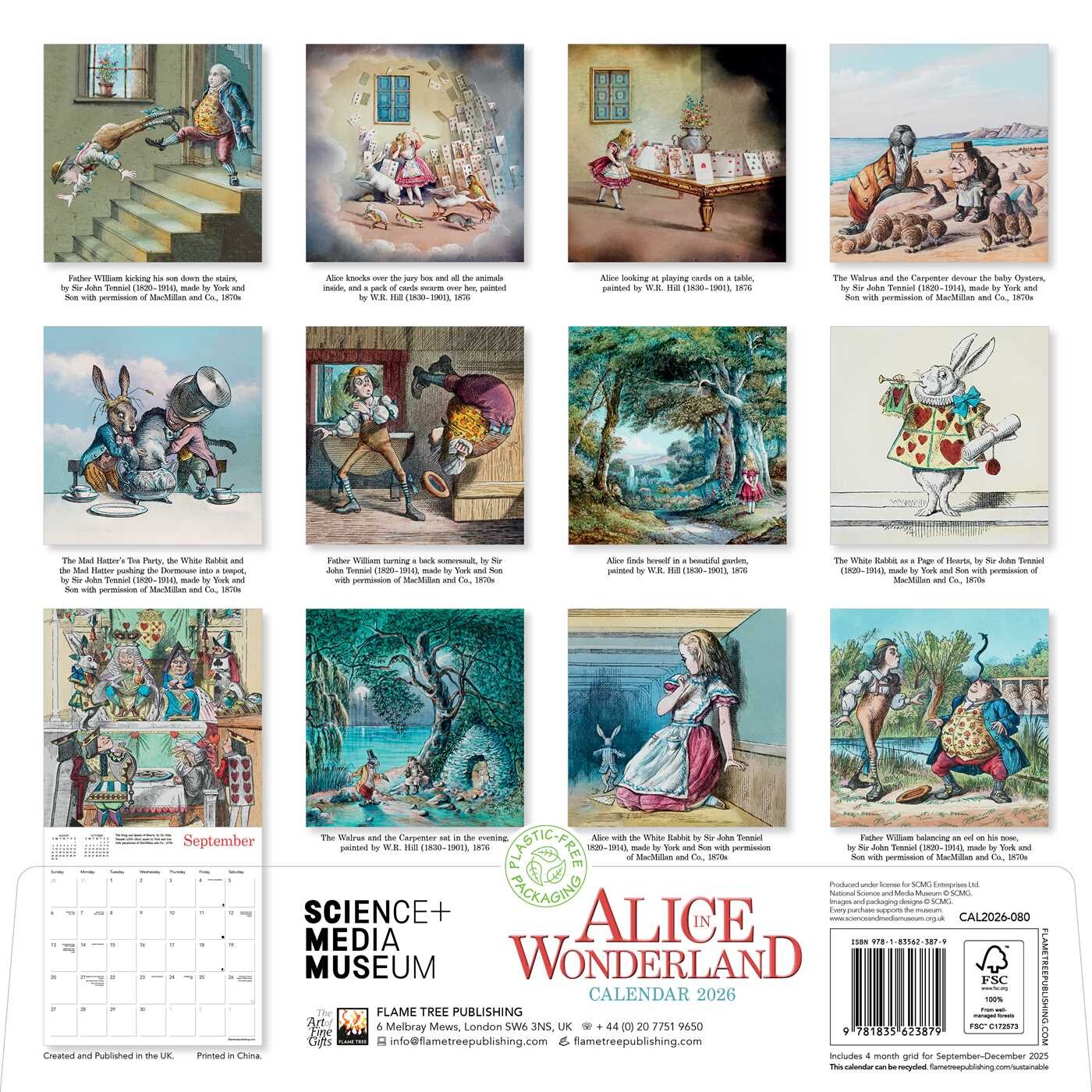 Science Museum: Alice's Adventures in Wonderland Wall Calendar 2026 ...