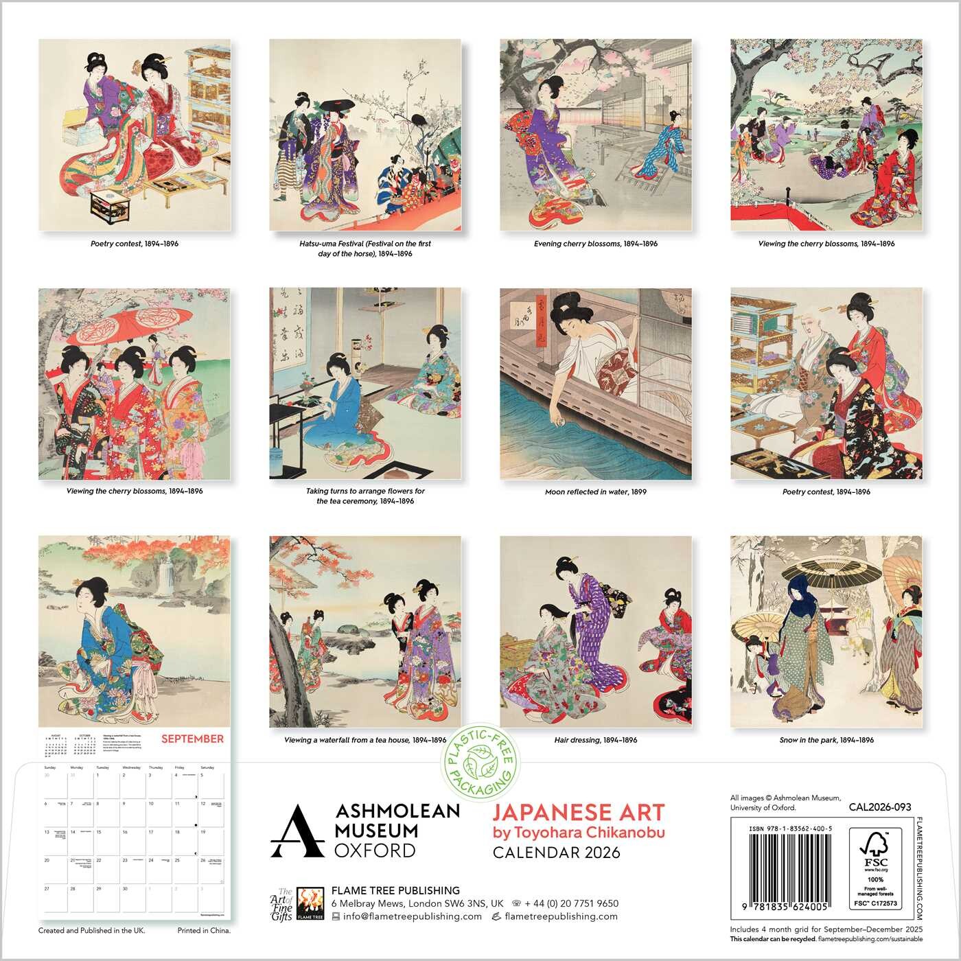 Ashmolean Museum: Japanese Art by Toyohara Chikanobu Wall Calendar 2026 (Art Calendar) - Book ...