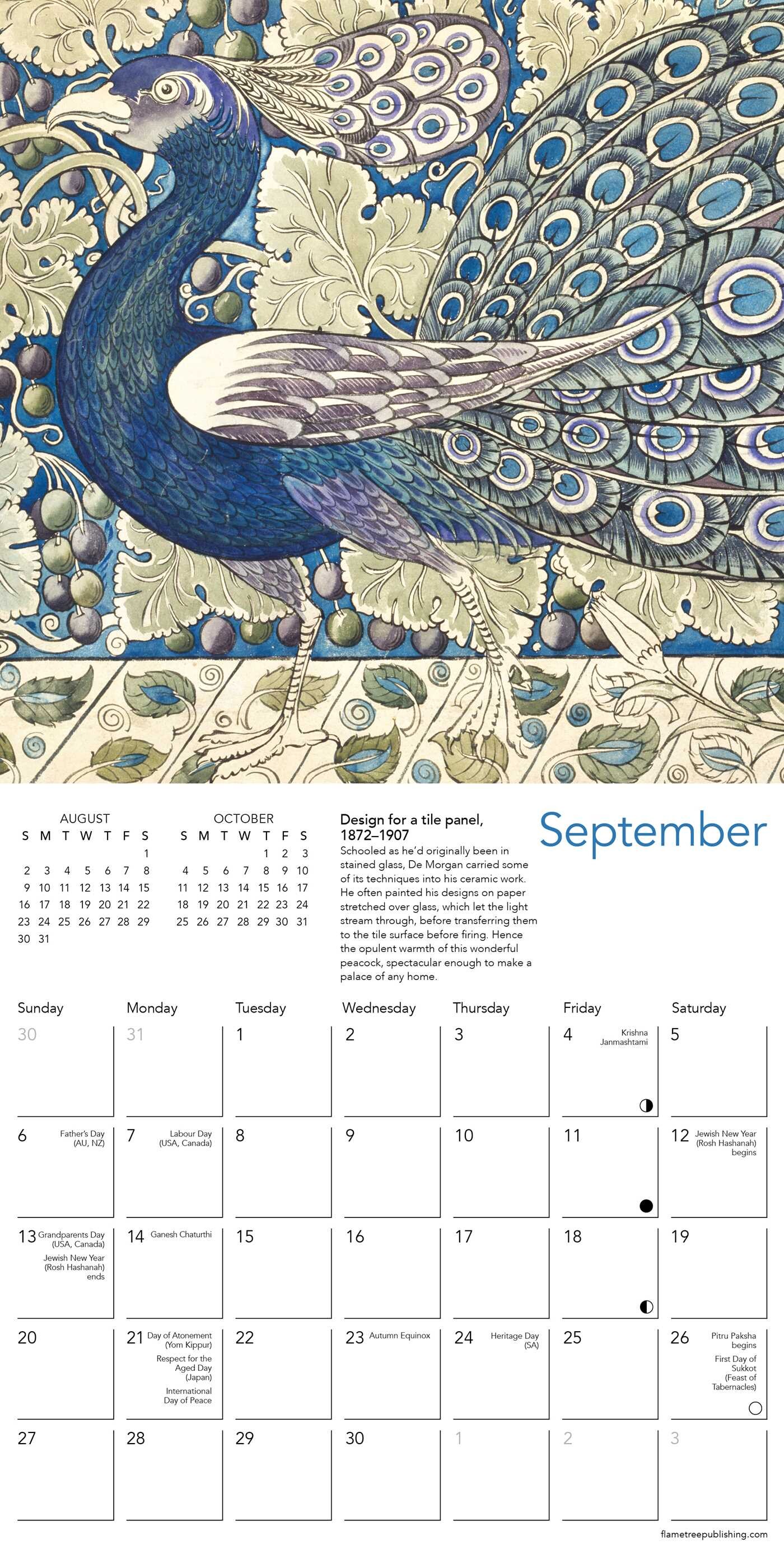 V&A: De Morgan Animals Mini Wall Calendar 2026 (Art Calendar) - Book ...