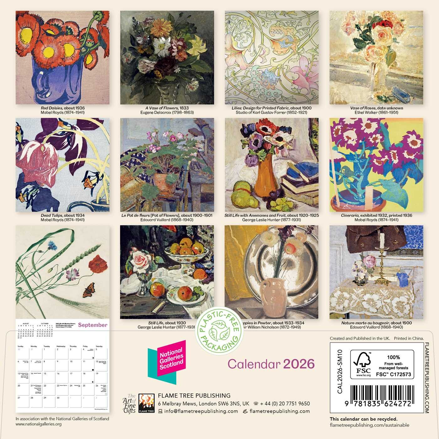 National Galleries Scotland Mini Wall Calendar 2026 (Art Calendar ...