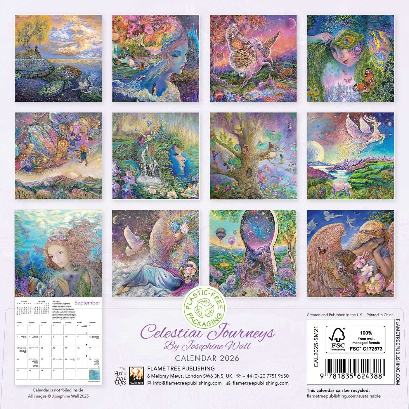 Celestial Journeys by Josephine Wall Mini Wall Calendar 2026 (Art Calendar) - Book Summary ...