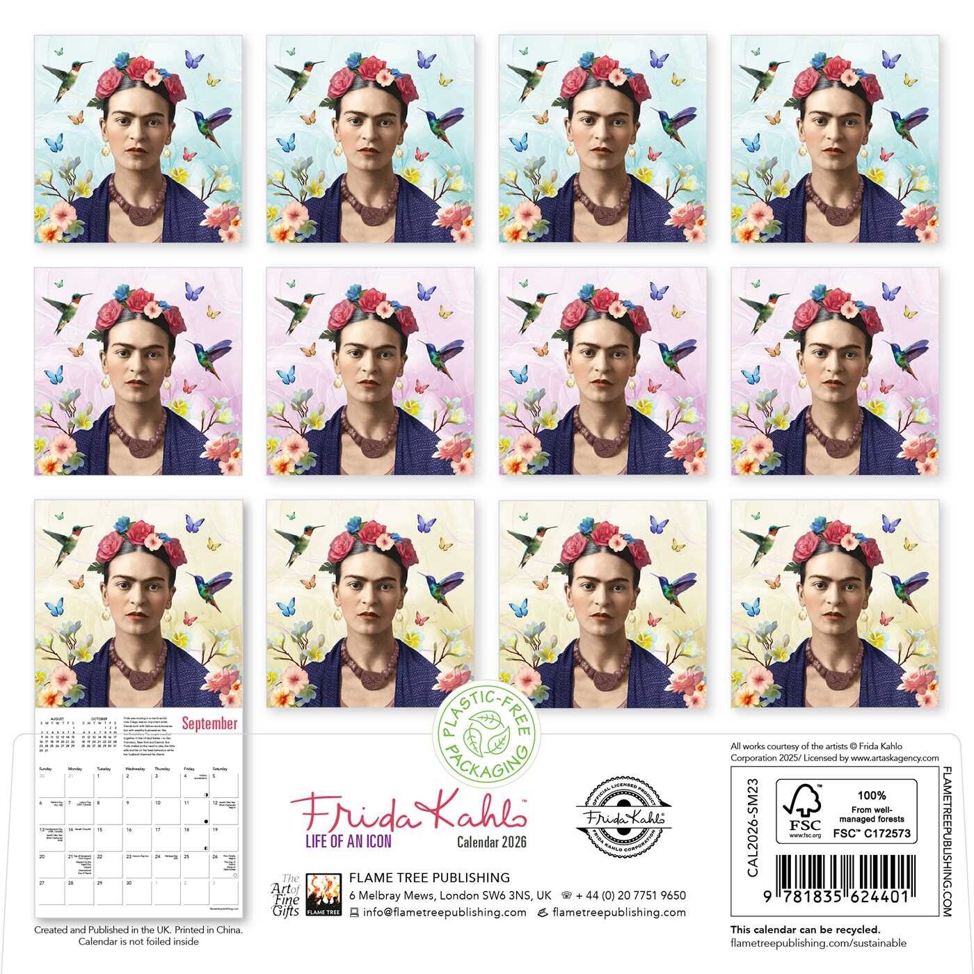 Frida Kahlo: Life of an Icon Mini Wall Calendar 2026 (Art Calendar ...
