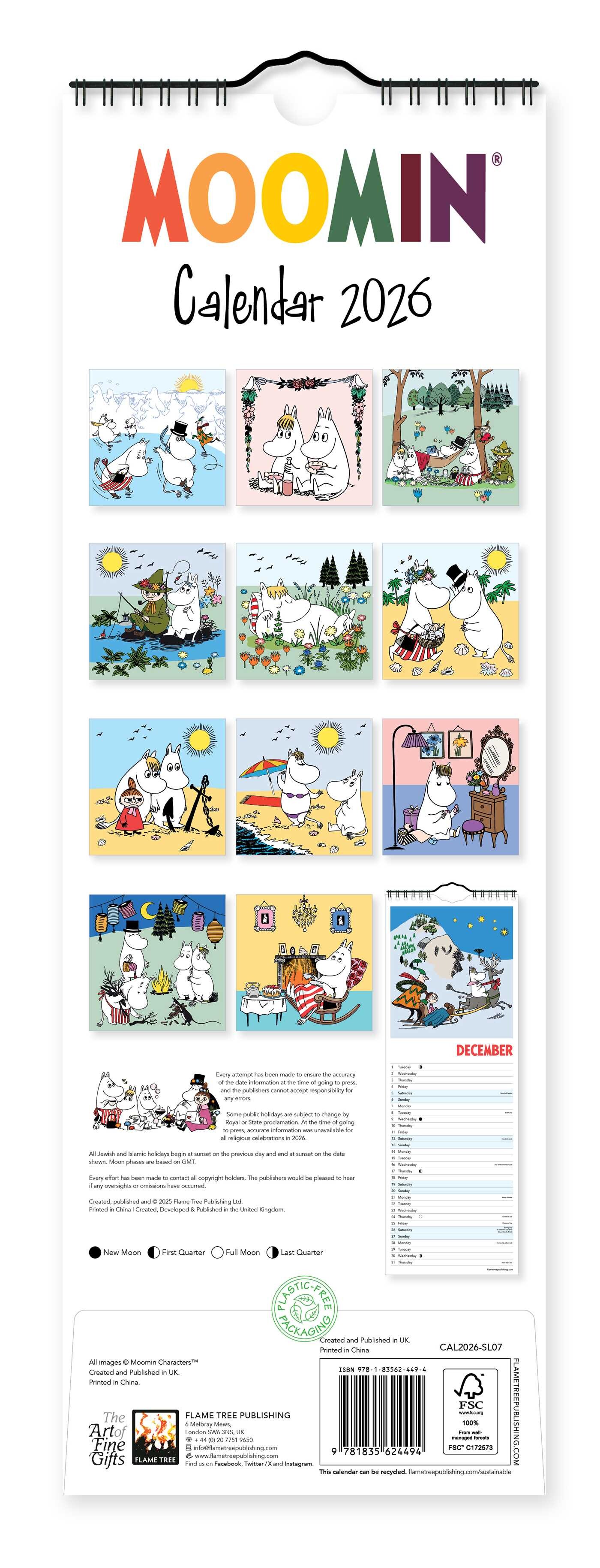 Moomin Slim Calendar 2026 (Art Calendar) - Book Summary & Video | Official Publisher Page ...