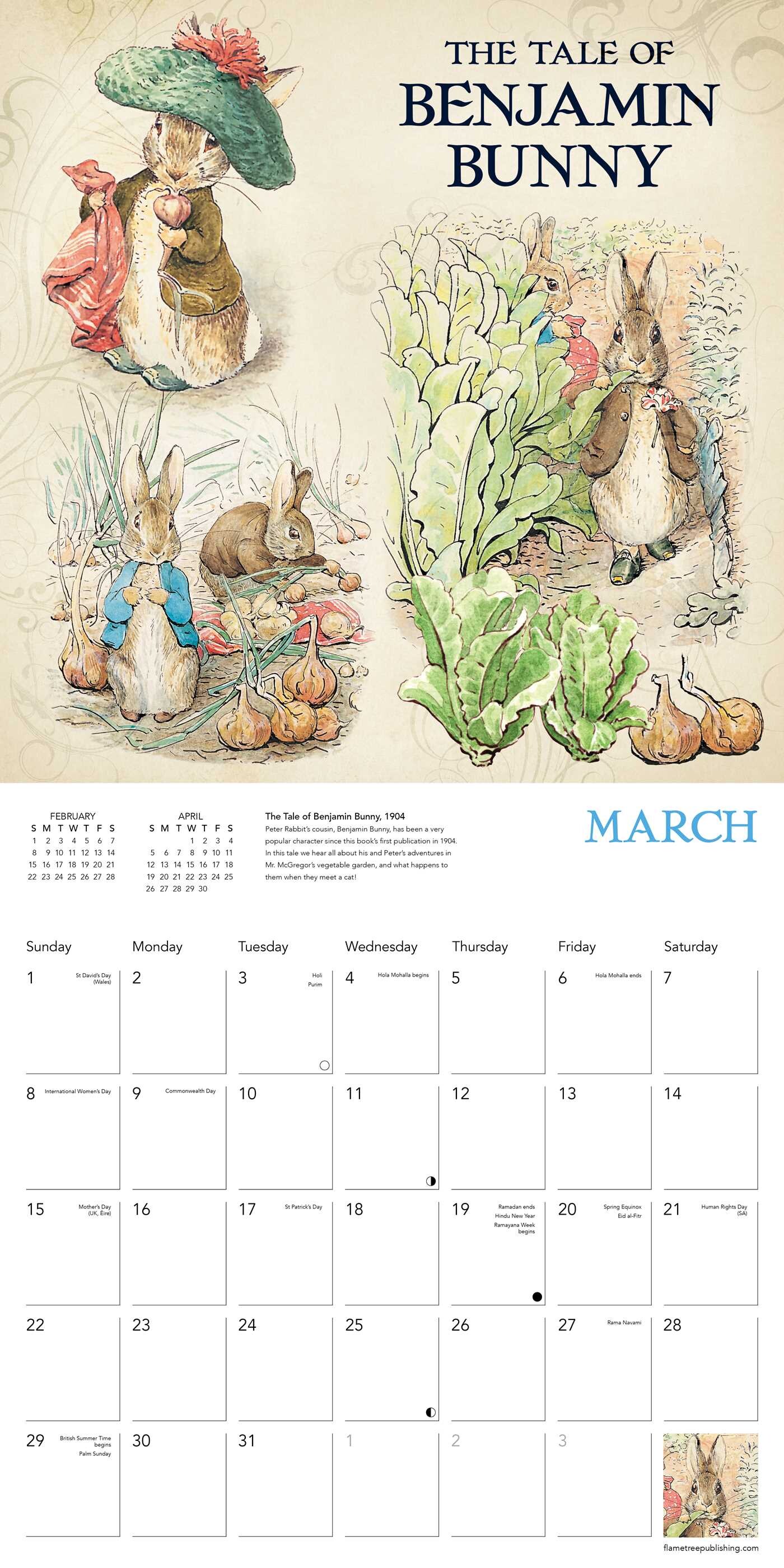 The World of Peter Rabbit Wall Calendar 2026 (Art Calendar) - Book ...