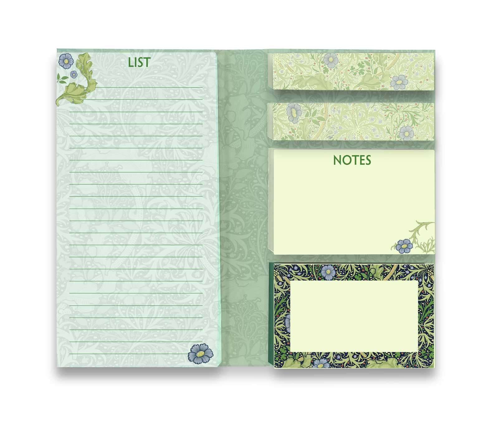 William Morris: Seaweed Flame Tree Sticky Notes Folder - Book Summary ...